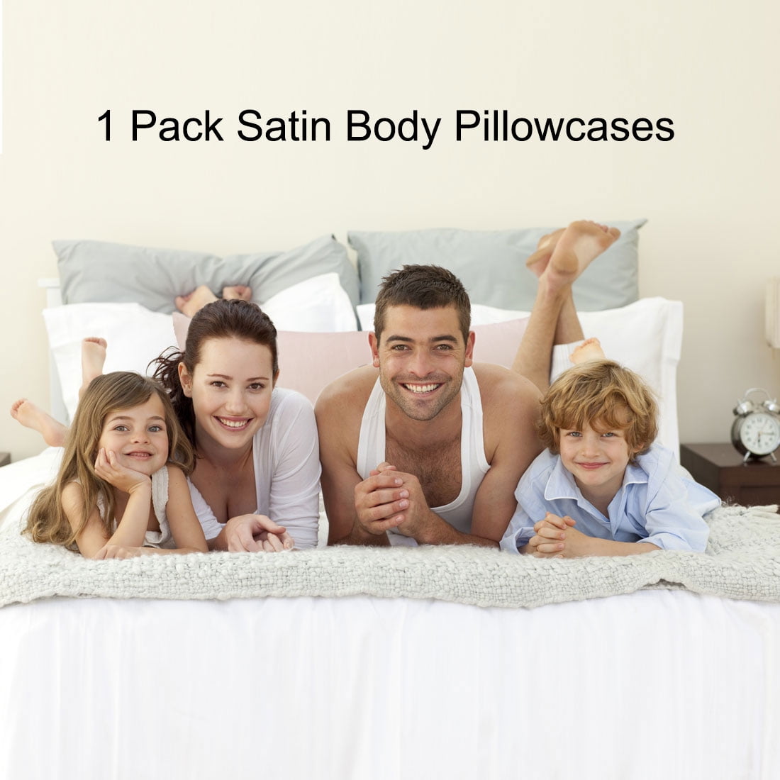 PiccoCasa 1 Pc Satin Body Pillow Cover Cases Silky Long Pillowcases for ...
