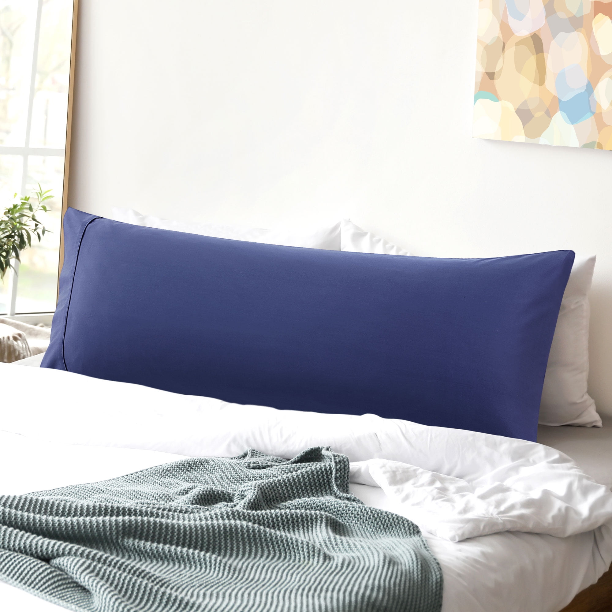 PiccoCasa 100% Cotton Long Body Pillowcase Cover, Envelope Closure ...