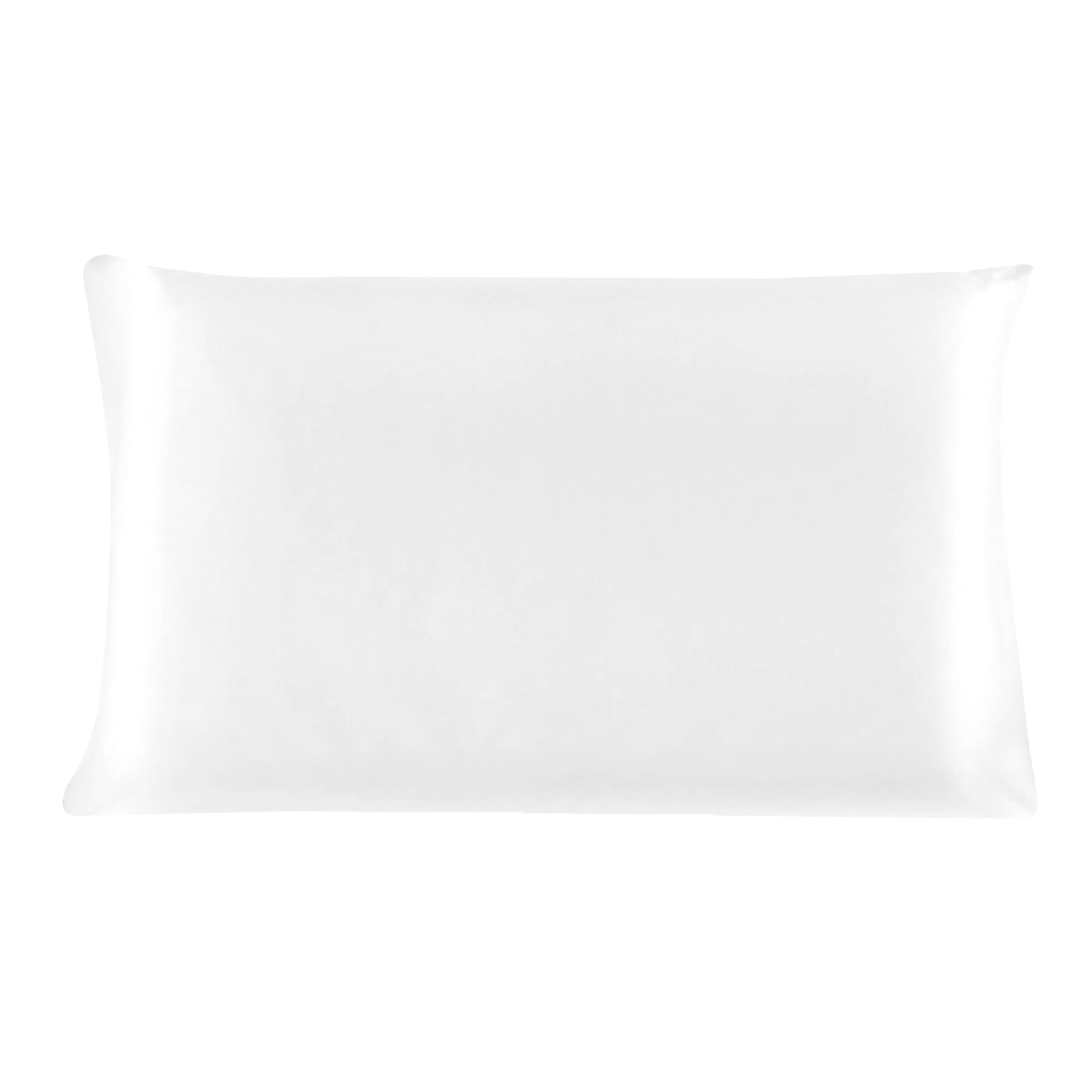 PiccoCasa 100% Silk Fabric Pillow Case Cover Pillowcase White /Travel ...