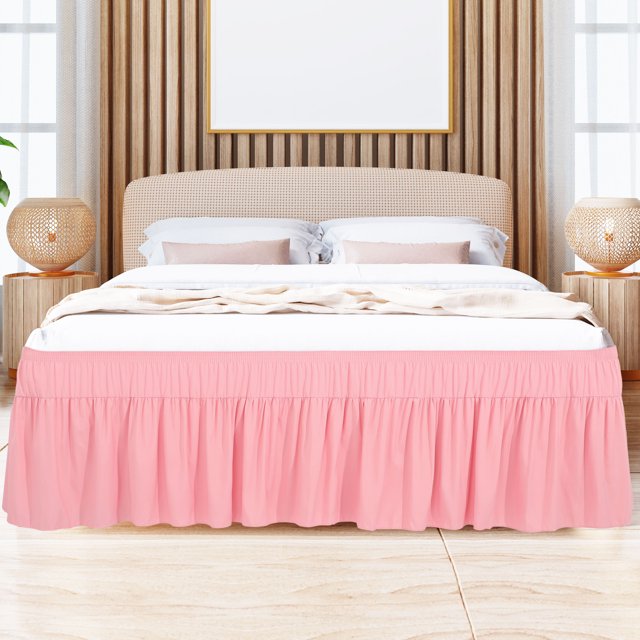PiccoCasa 16 Inch Drop Polyester Brushed Bed Skirt Elastic Dust Ruffles ...