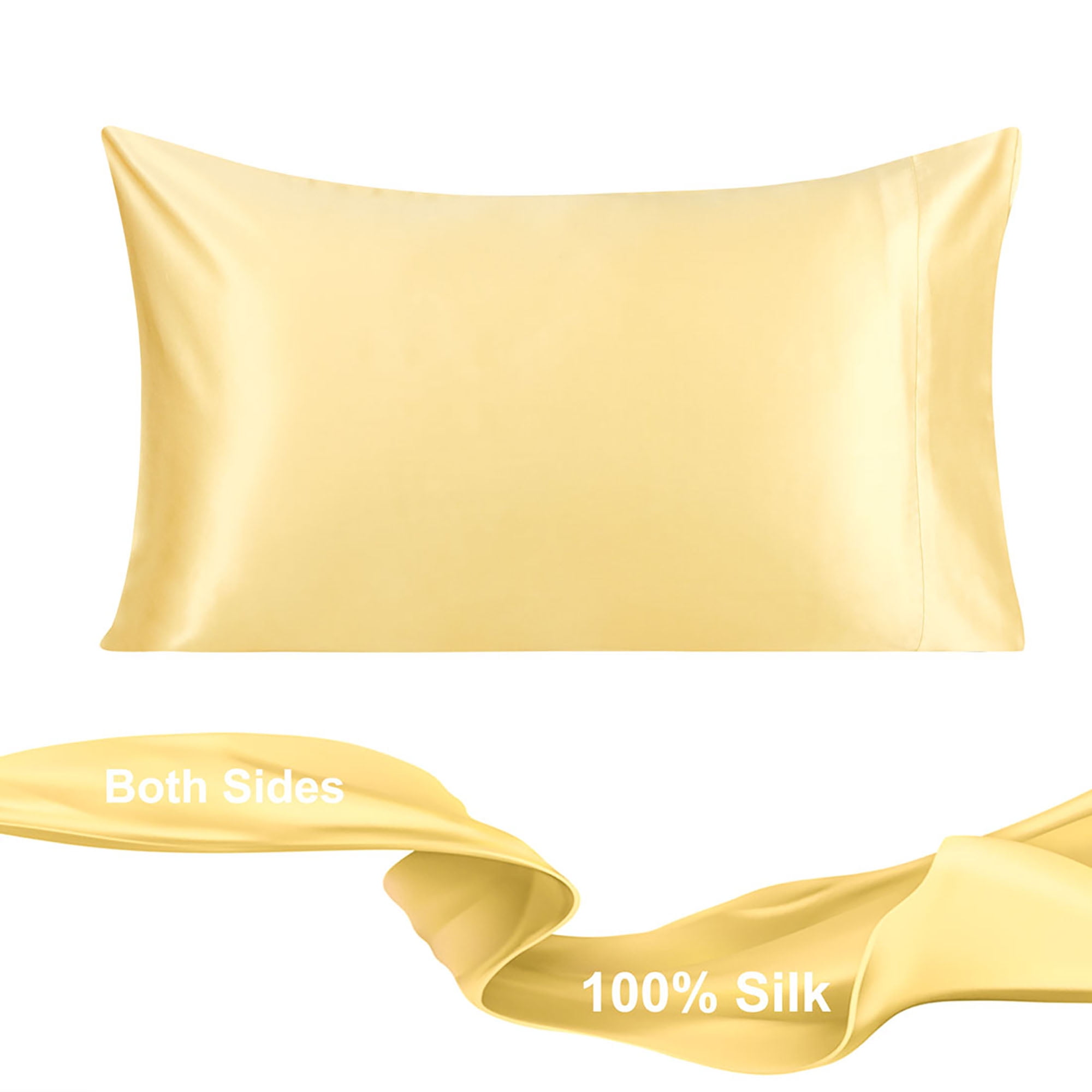 PiccoCasa 19 Momme Pure Silk Pillowcase with Envelope Closure, King ...