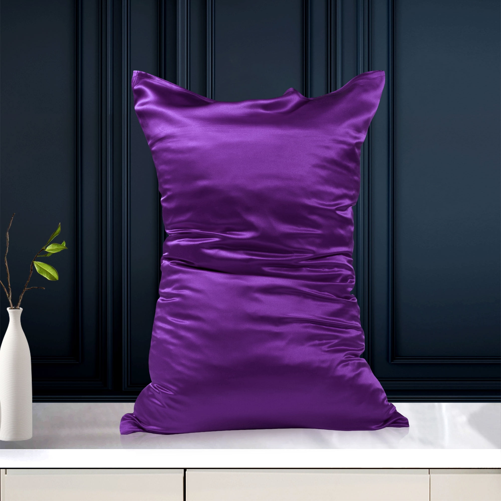 PiccoCasa 1Pc 19 Momme Silk Pillowcase with Envelope Closure Purple ...