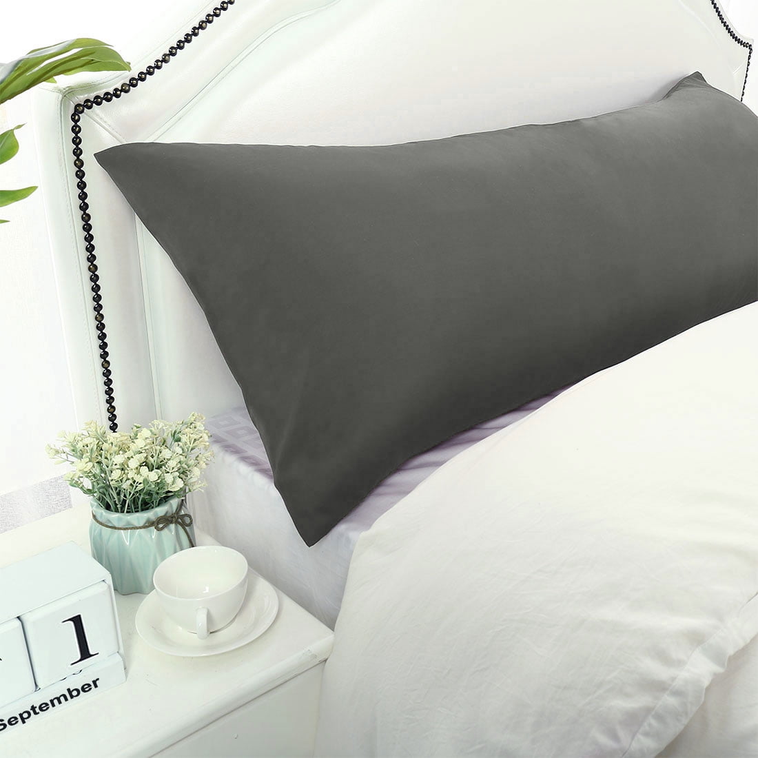 PiccoCasa 1Pc Silky-Soft 1800 Microfiber Long Body Pillowcase, Standard ...