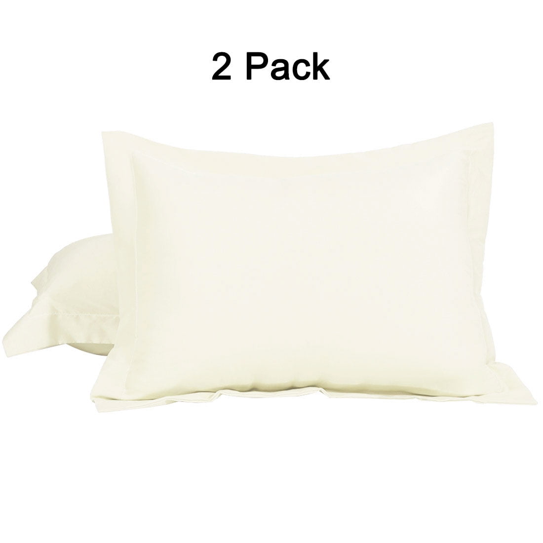 PiccoCasa 2 Pack 1800 Microfiber Oxford Pillowcases, Non-Standard Beige ...
