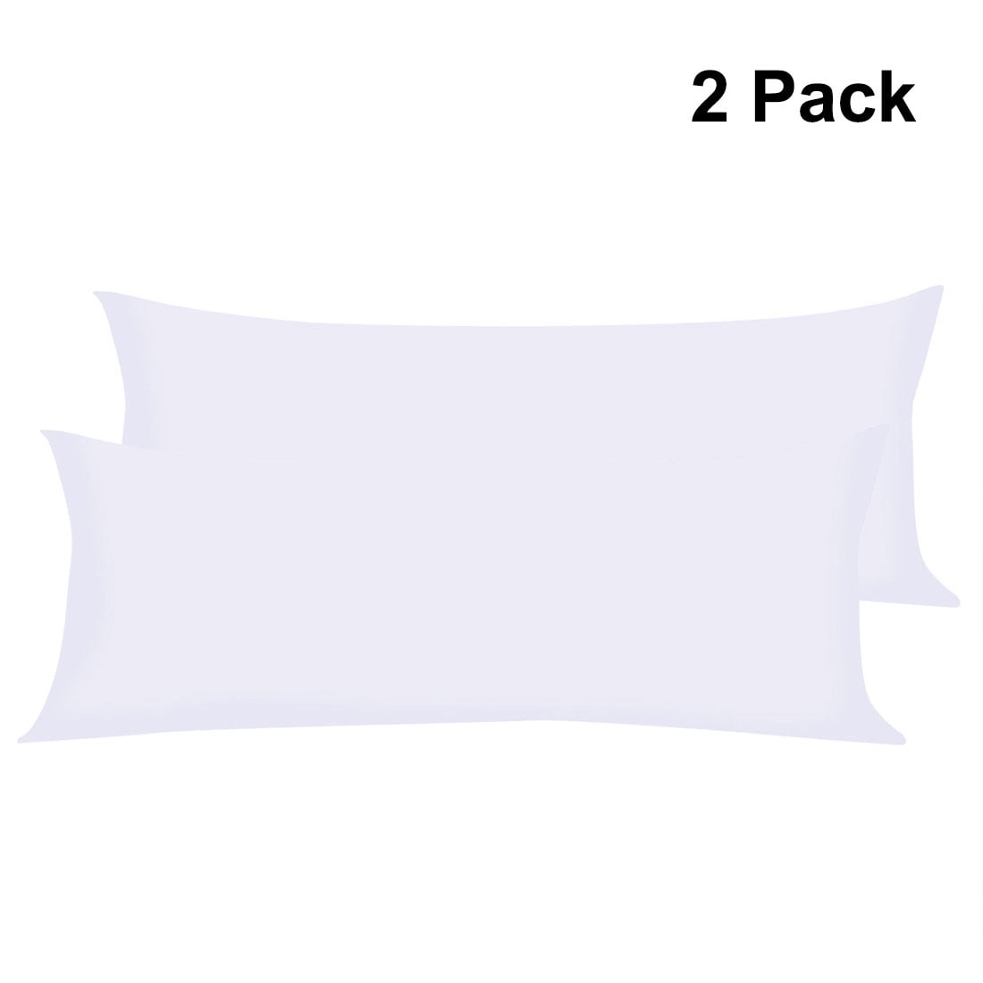 PiccoCasa 2 Pack Body Pillwcases 1800 Microfiber Zippered Long ...