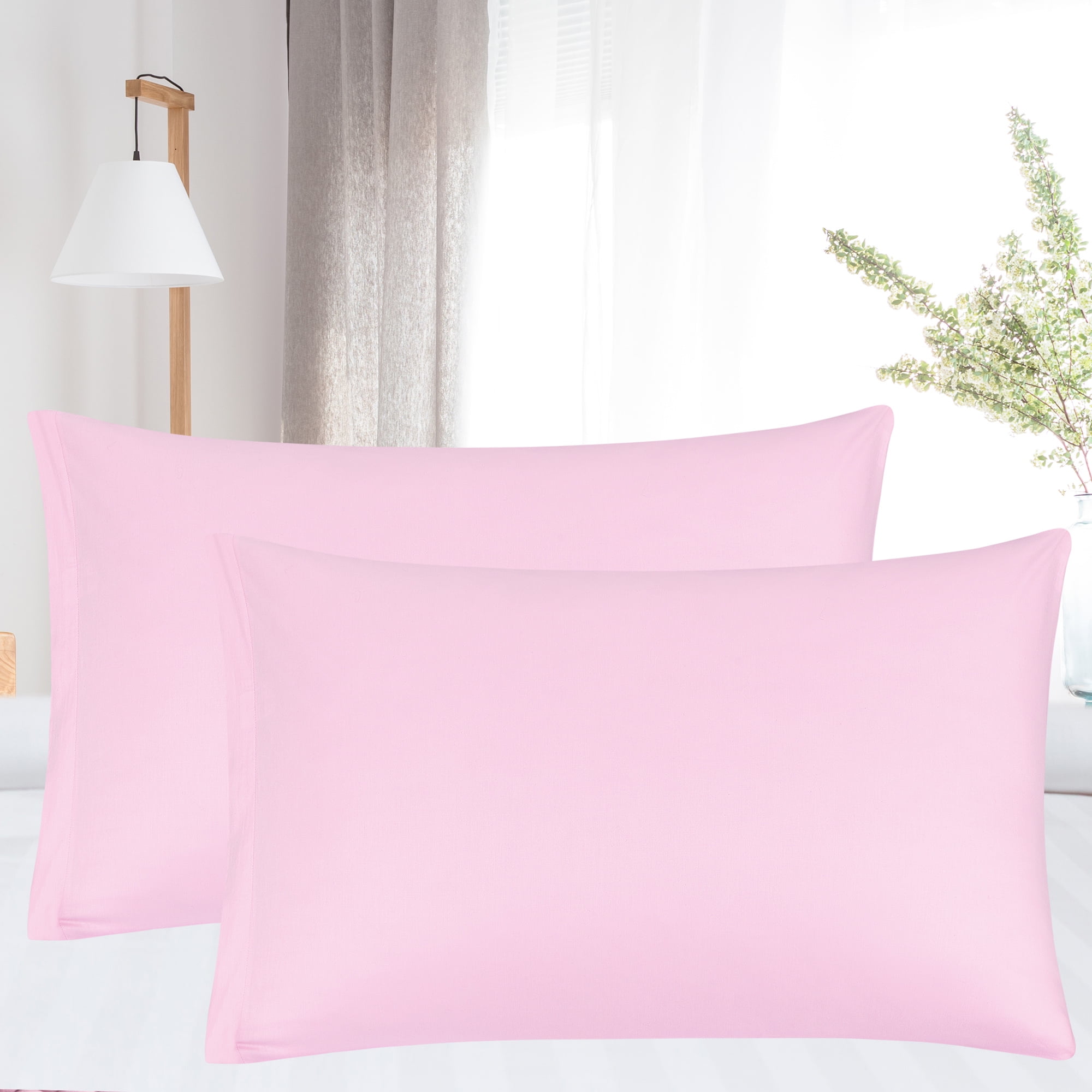 PiccoCasa 2 Pack Egyptian Cotton Pillowcases with Zipper Clourse ...