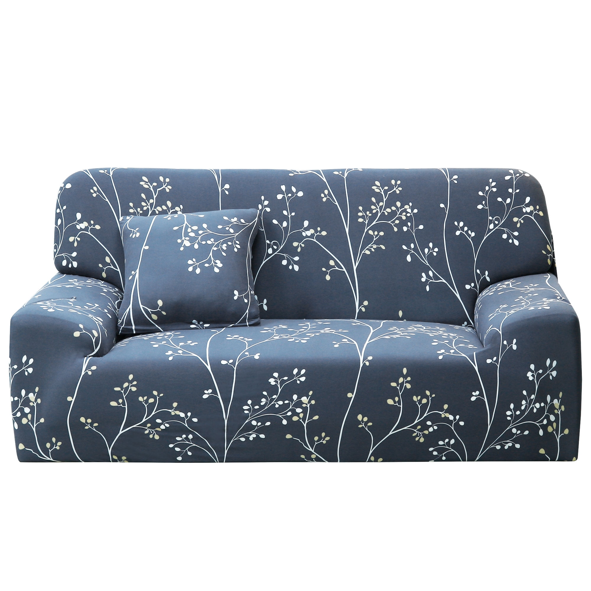PiccoCasa 4 Seater Sofa Slipcover Spandex Floral Print Couch Cover, X ...
