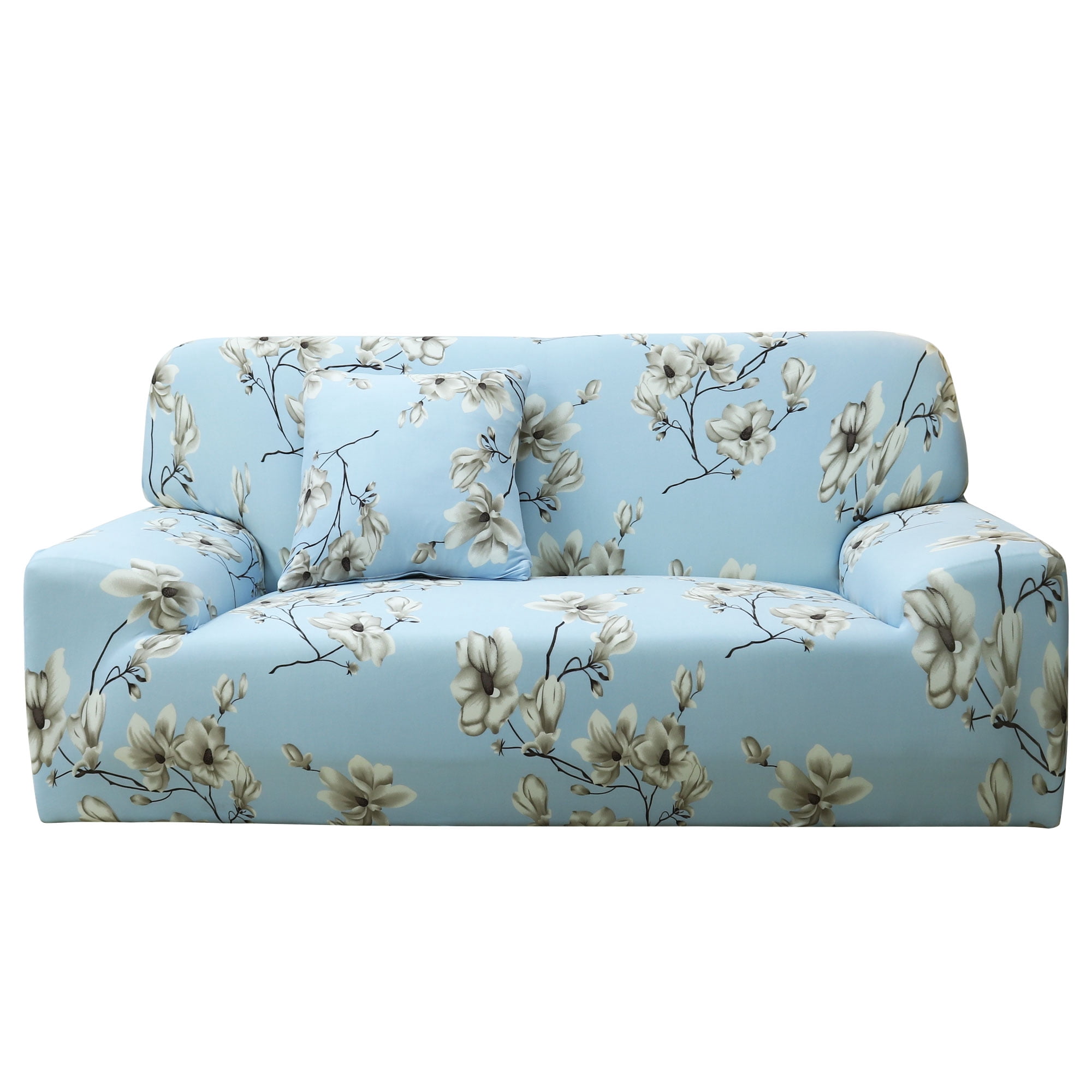 PiccoCasa 4 Seater Sofa Slipcover Spandex Floral Print Couch Cover, X ...