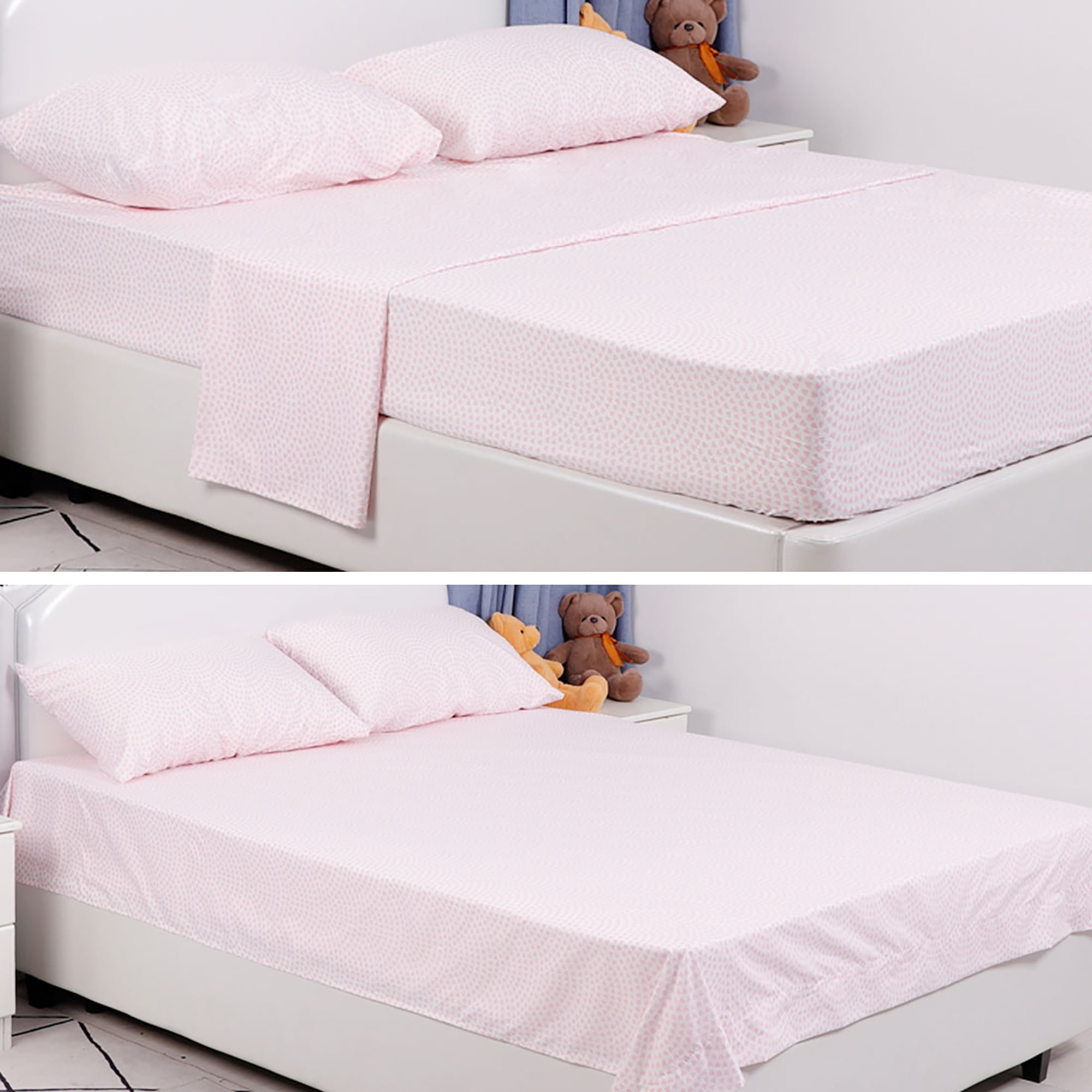 PiccoCasa 4Pcs Microfiber Bed Sheet Sets for Full Bed, Pink - Walmart.com