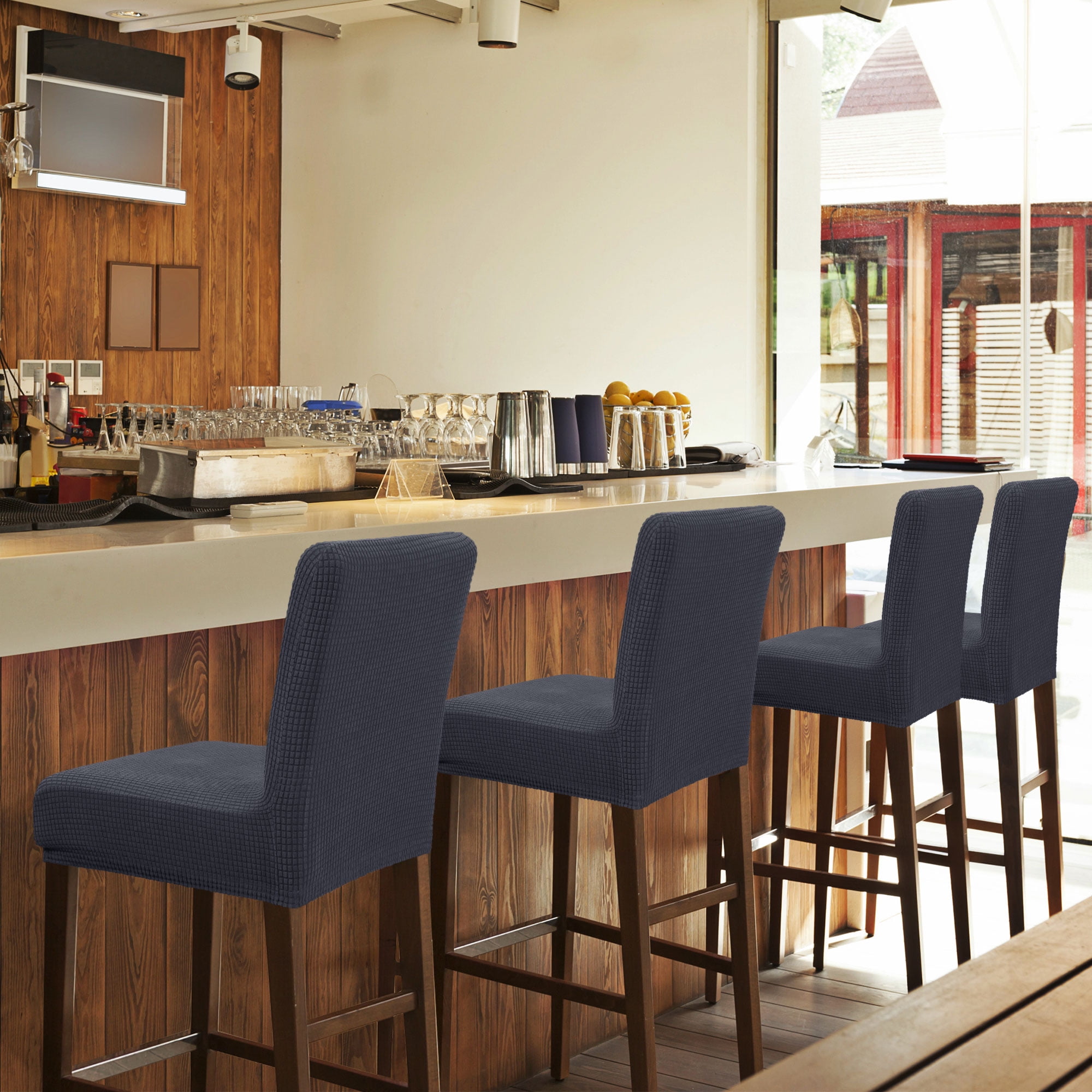 PiccoCasa Stretch Bar Stool Covers for Counter Height Side Chair ...