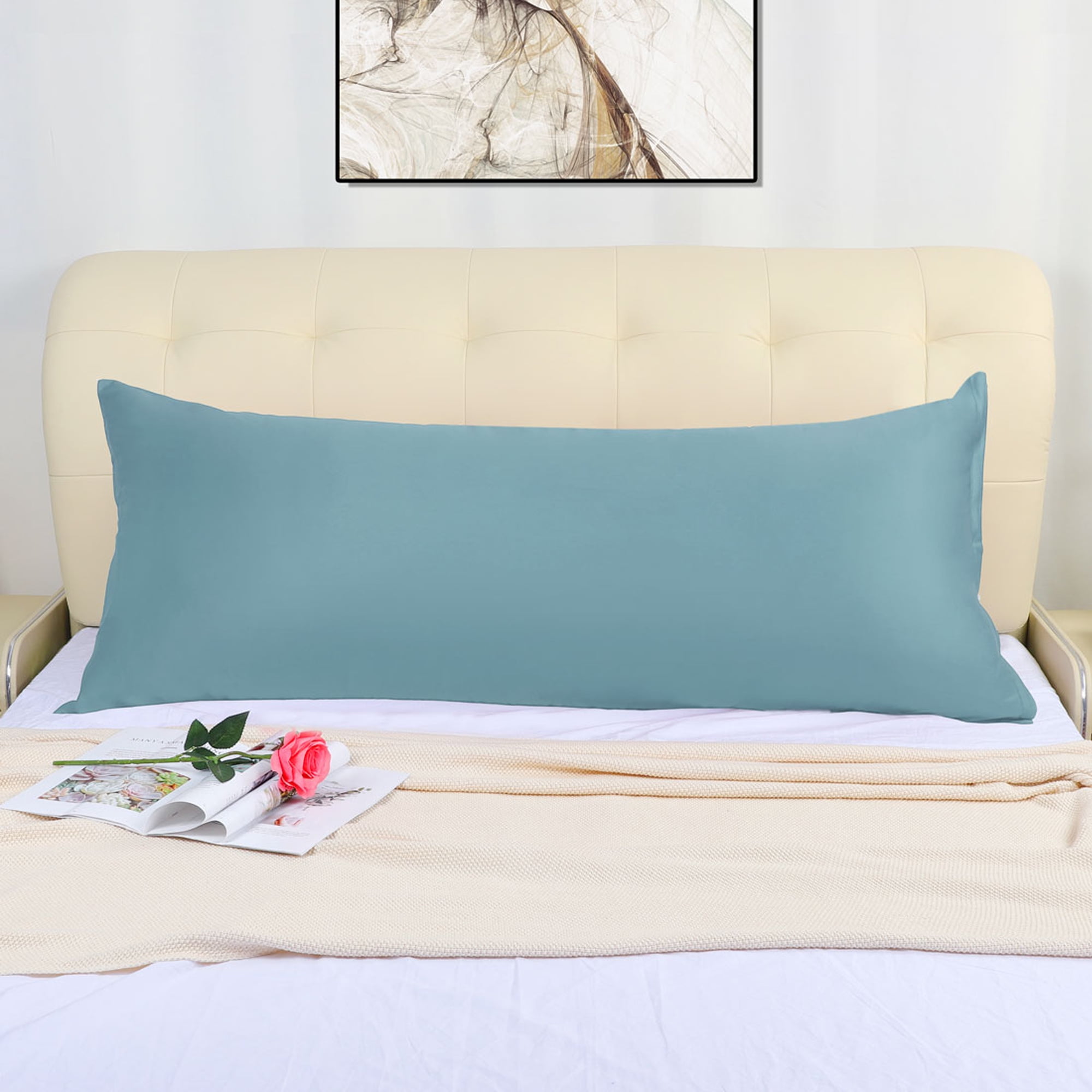 PiccoCasa Body Long Pillowcase Cotton Pillowcase with Zipper King ...