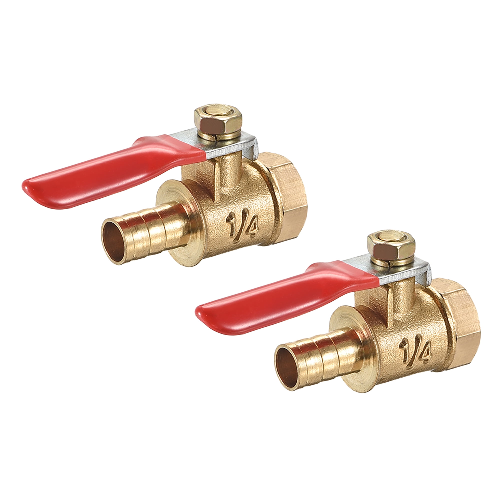 PiccoCasa Brass Air Ball Valve Shut Off Switch G1/4 Female to 5/16 ...