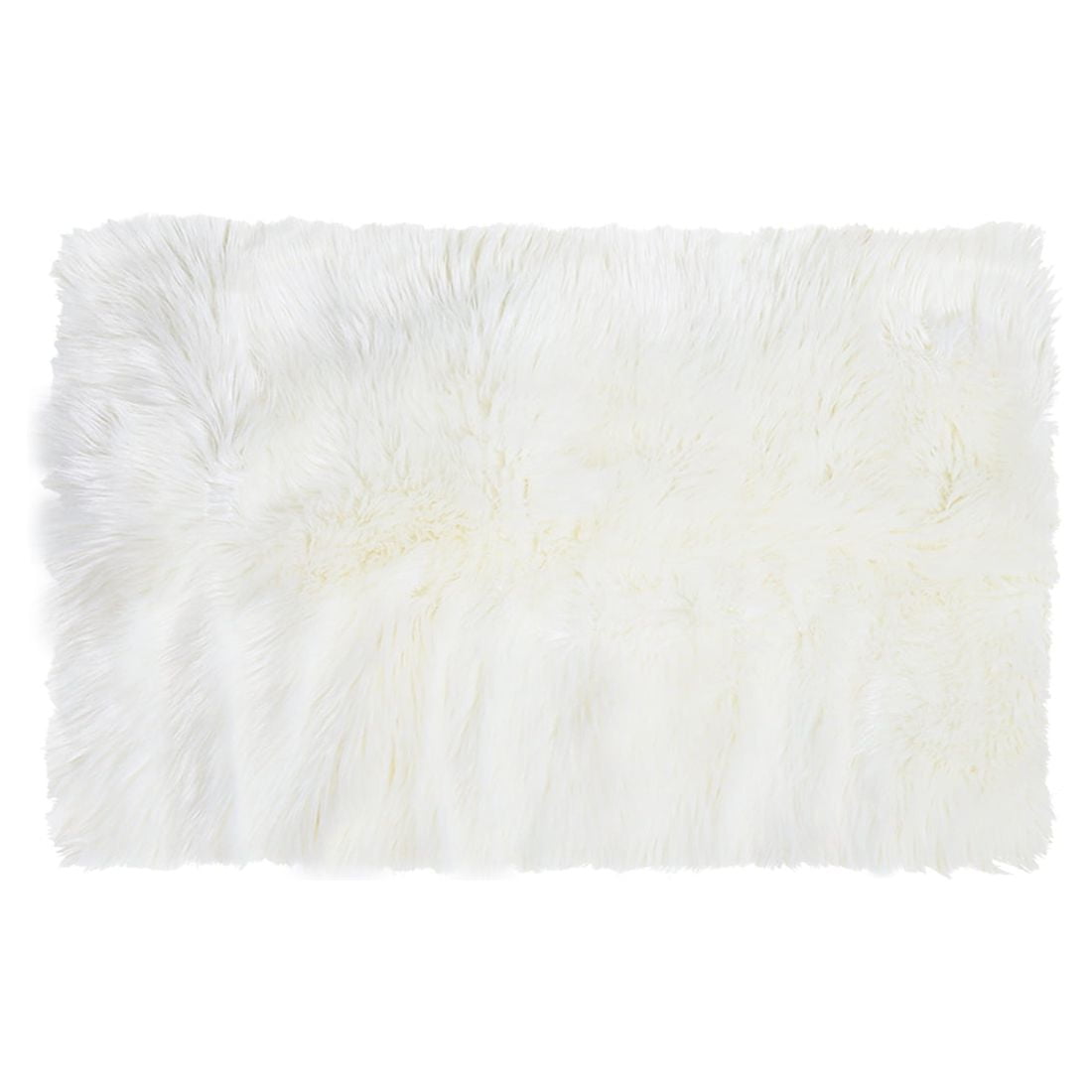 PiccoCasa Plush Sheepskin Furry Bedroom Area Rug, Faux Fur Shaggy Floor ...