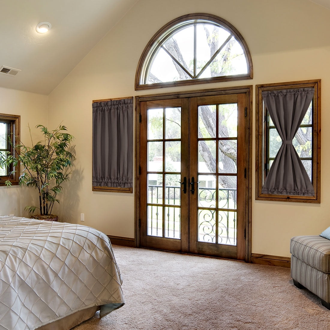 REGALWOVEN French Door Curtains Rod Pocket Blackout Curtain Panel ...