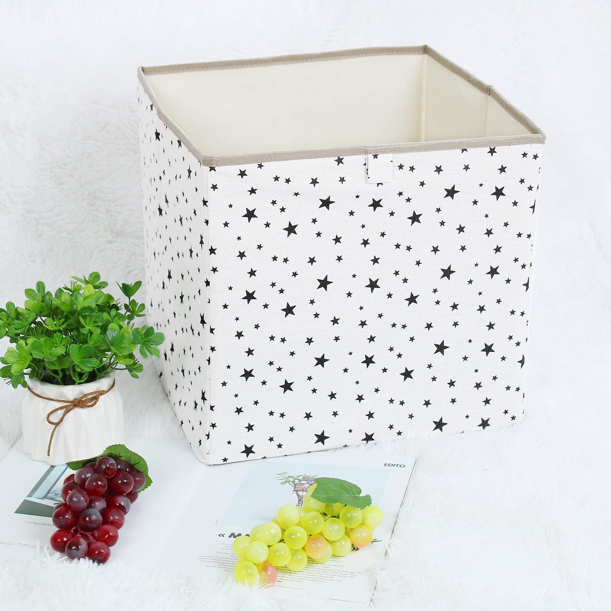 PiccoCasa Home Foldable Linen Storage Bin, Square Cube Box Organizer ...