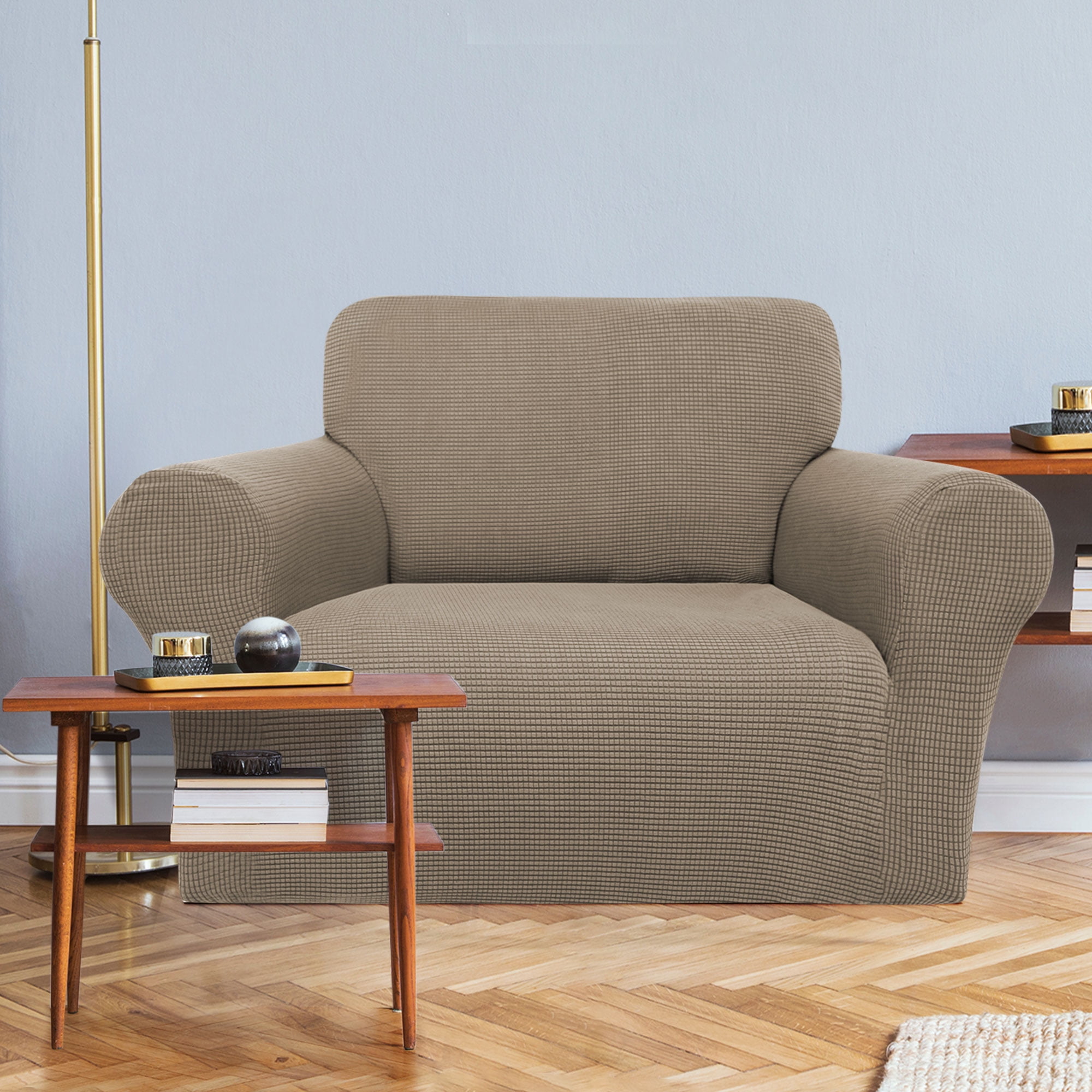 PiccoCasa Jacquard Stretch Sofa Slipcover Non Skid Couch Cover Fallow ...