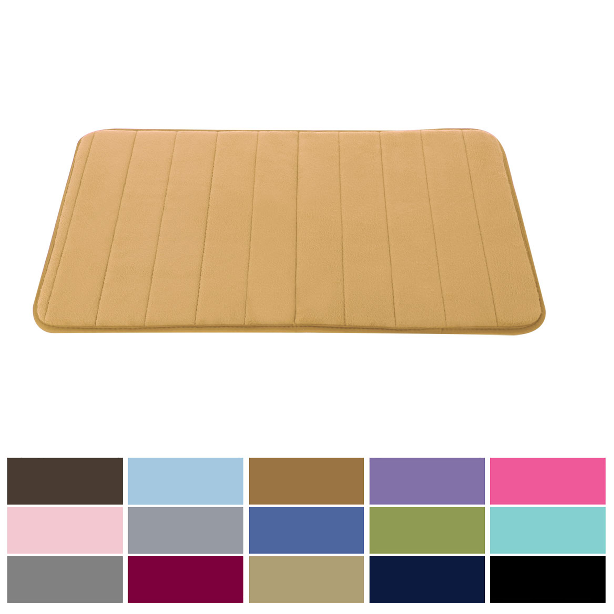 PiccoCasa Kitchen Rugs Soft Memory Foam Bath Mat Non Slip Kitchen Mat ...