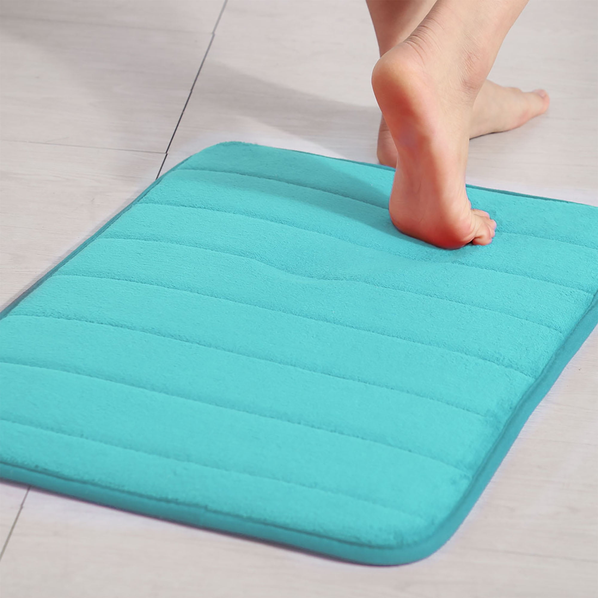 REGALWOVEN Non-Slip Memory Foam Absorbent Bath Mat, Bathroom Floor ...