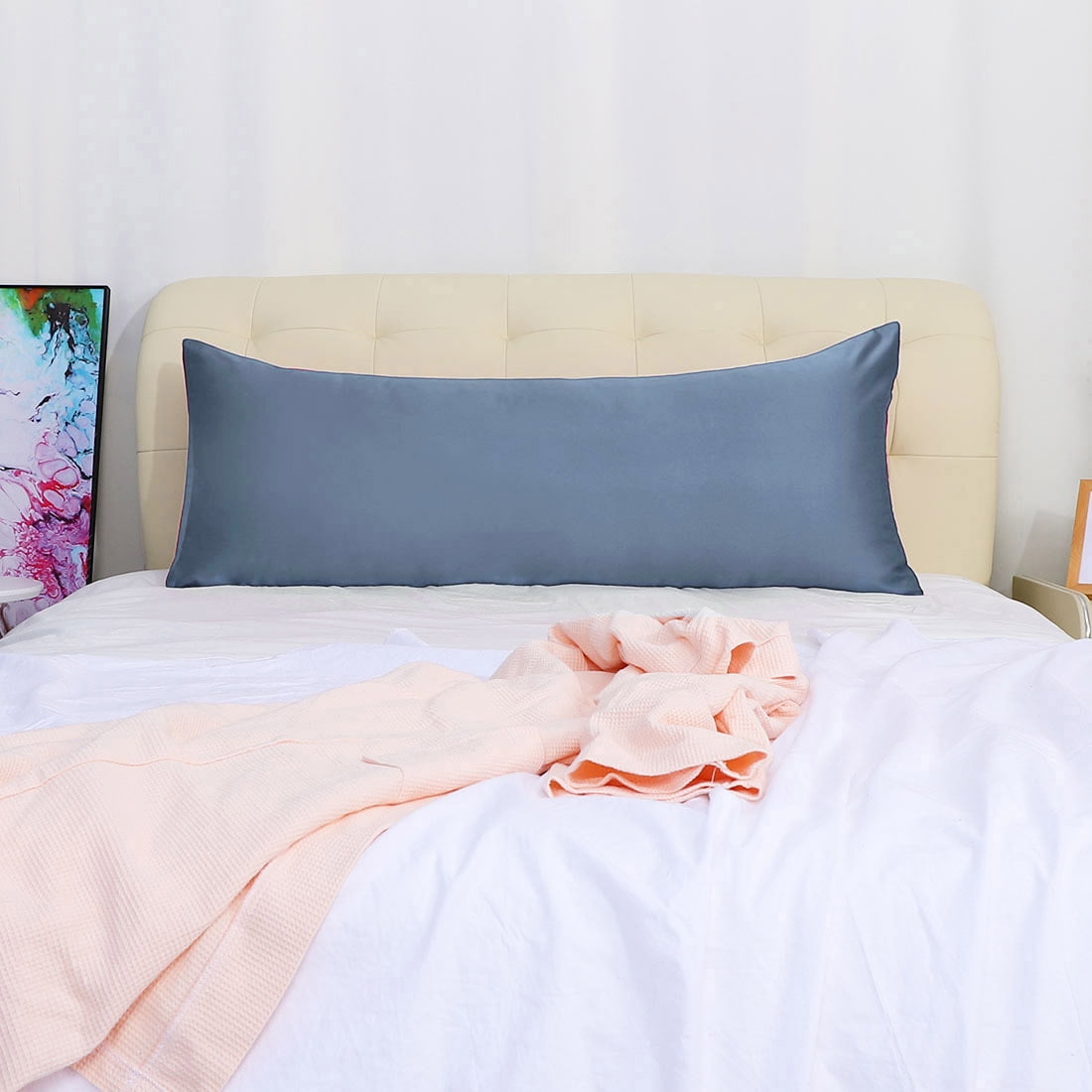 PiccoCasa Satin Body Pillowcase Silky Long Pillowcase for Hair and Skin ...