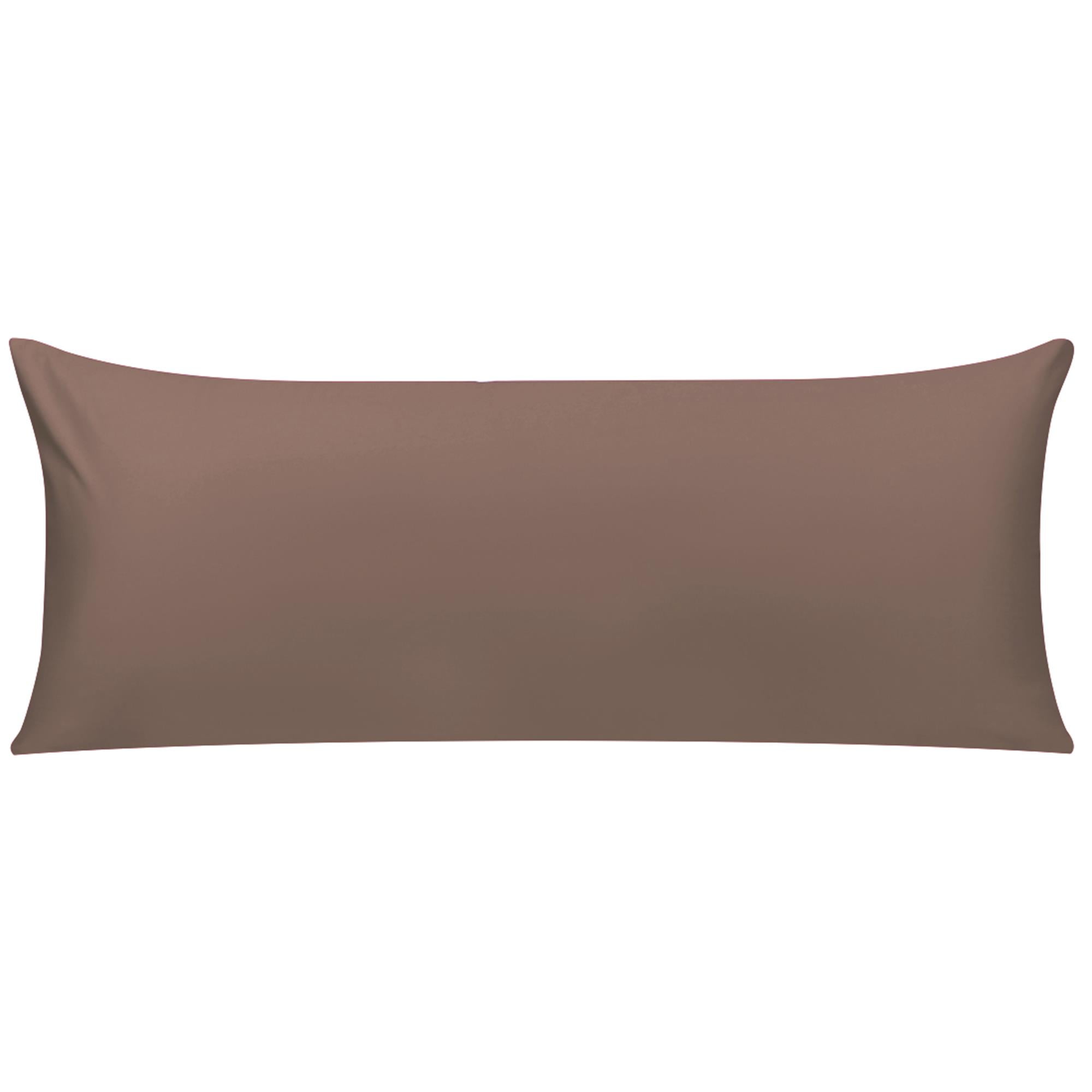 REGALWOVEN Soft Cotton Body Pillow Cover Zipper Closure, Queen Coffee ...