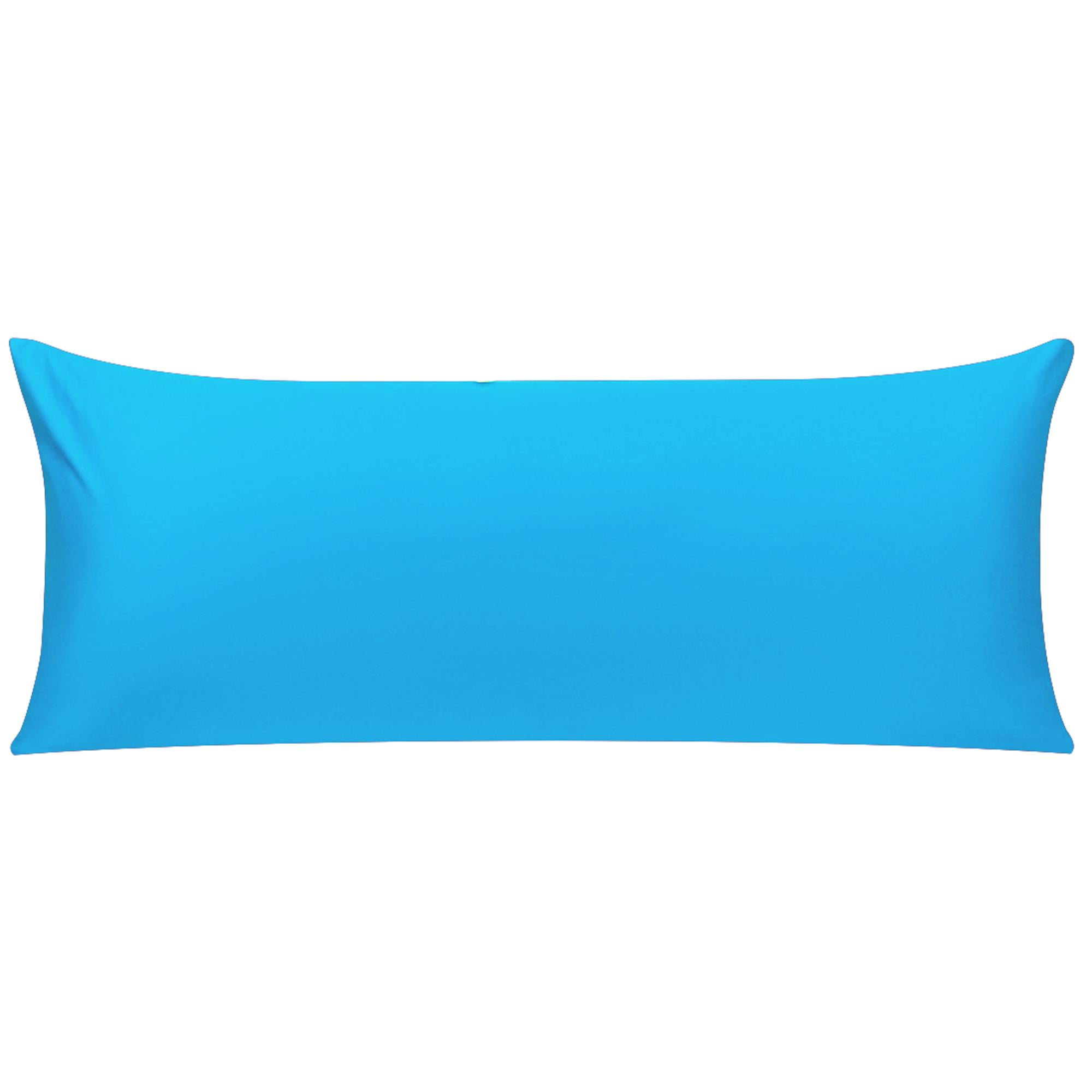 REGALWOVEN Soft Cotton Body Pillow Cover Zipper Closure, Standard Blue ...