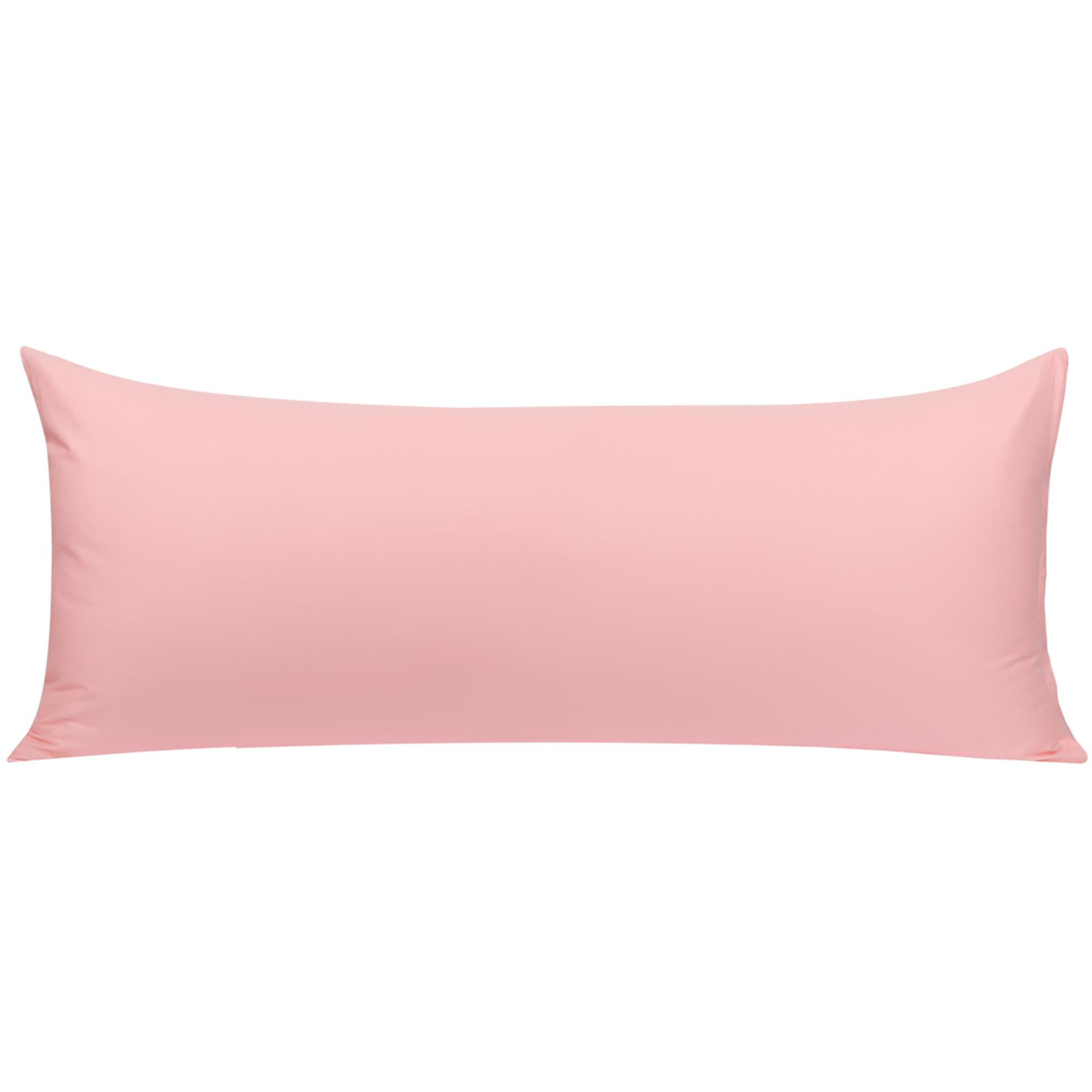 REGALWOVEN Soft Cotton Body Pillow Cover Zipper Closure, Standard Pink ...