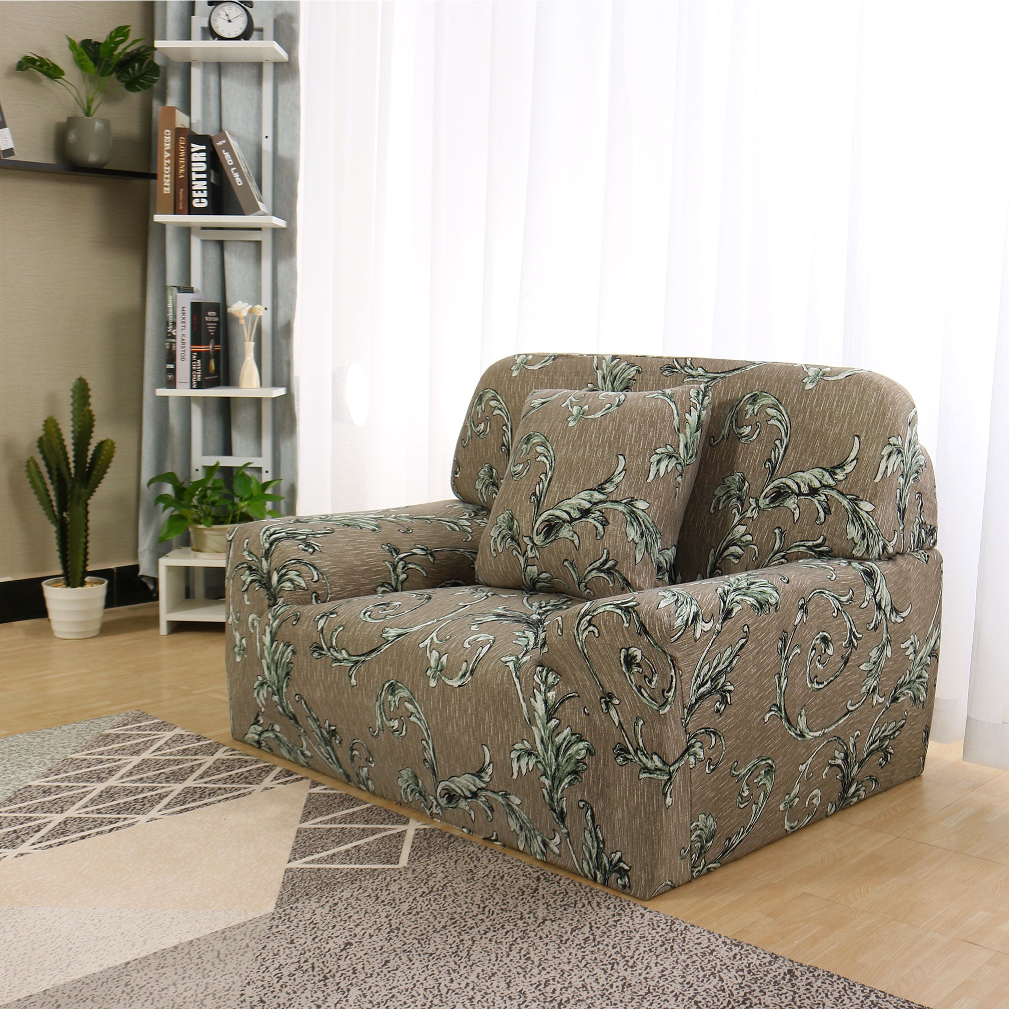 PiccoCasa Stretch Sofa Slipcover Floral Print Washable Couch Cover ...