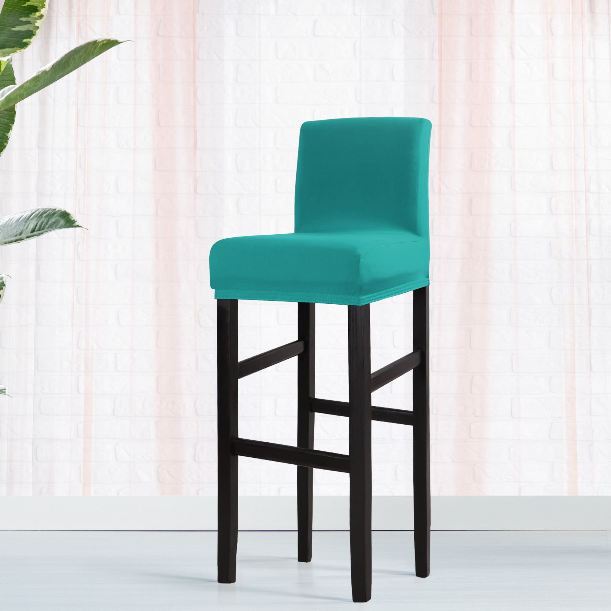 PiccoCasa Stretch Spandex Bar Stool Cover for Short Back Chair ...
