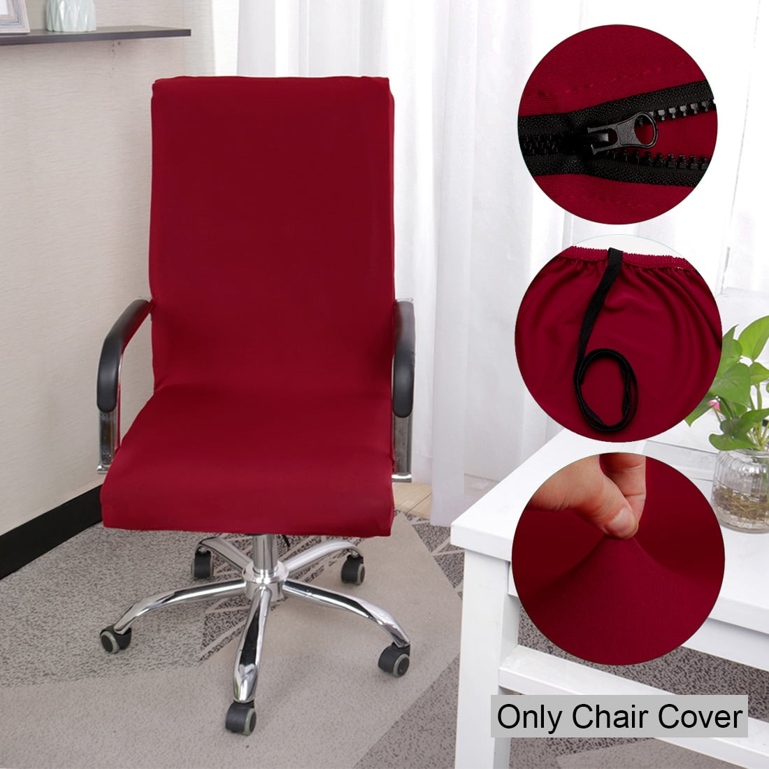 PiccoCasa Stretchy Office Chair Slipcover Swivel Computer Chair Cover ...