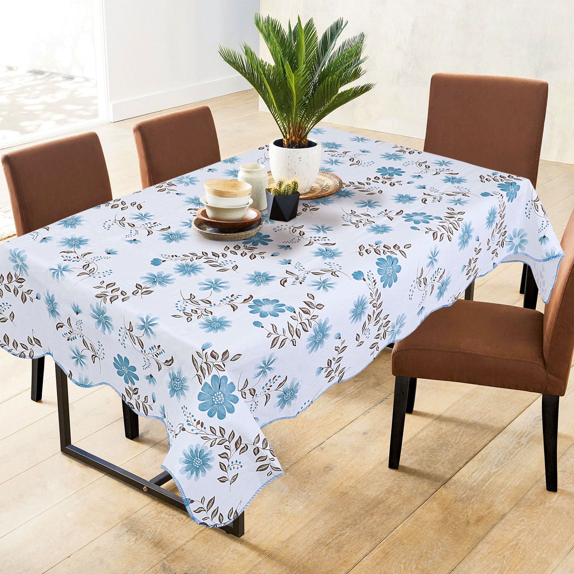 PiccoCasa Kitchen Dining Table Waterproof Cover, Rectangular Vinyl ...