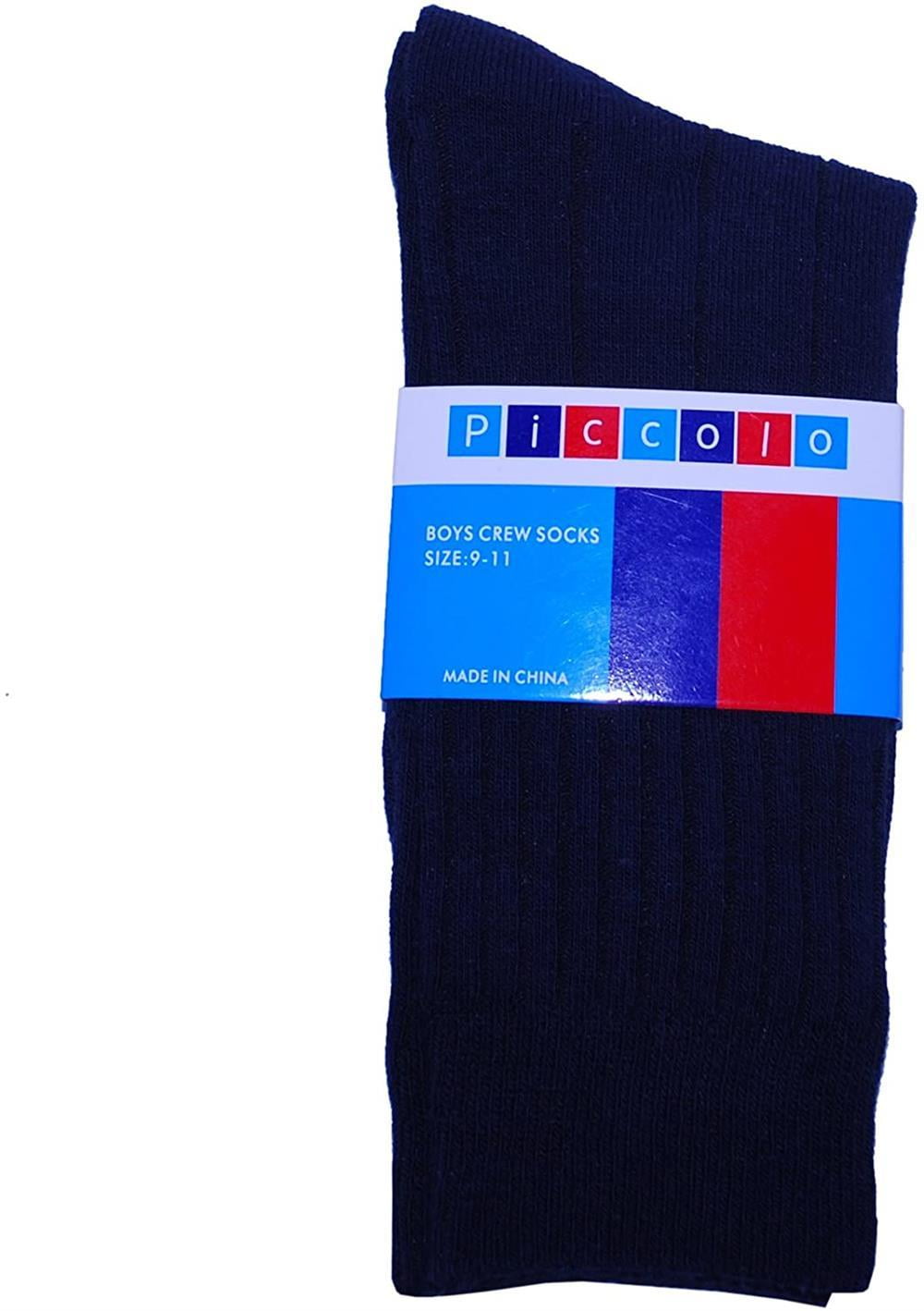 Piccolo Boys 5-11 Navy Crew Socks (5/7) - Walmart.com