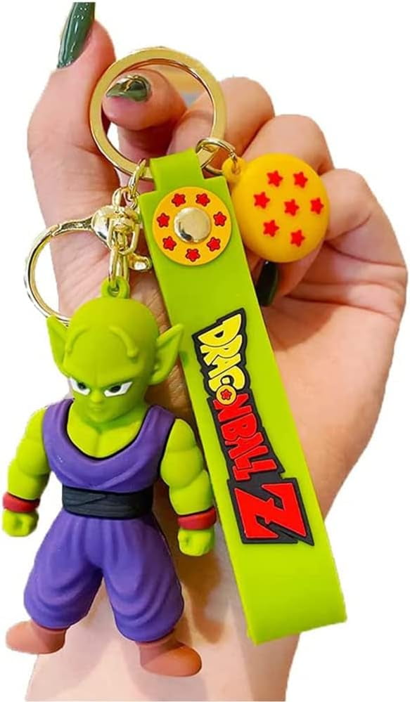 Piccolo Figure 3D Keychain Keyring with clip and Lanyard Strap ...