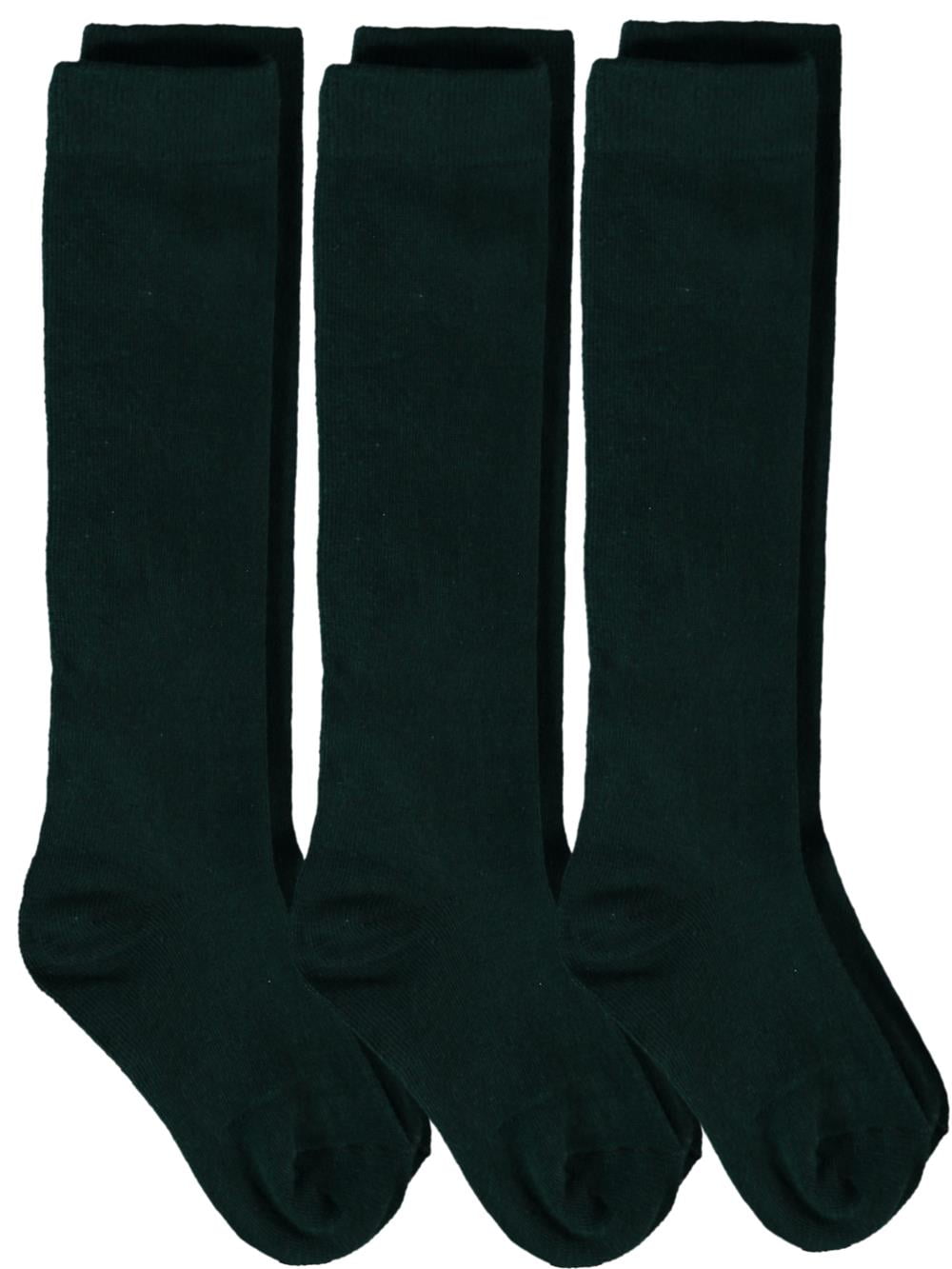 Piccolo Hosiery Girls School Uniform Knee-High Sock, Pack of Three ...