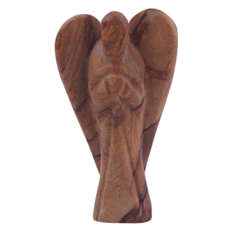 Picher Jasper Angel | Handcarved Statues Figurines Stone of Good Luck ...