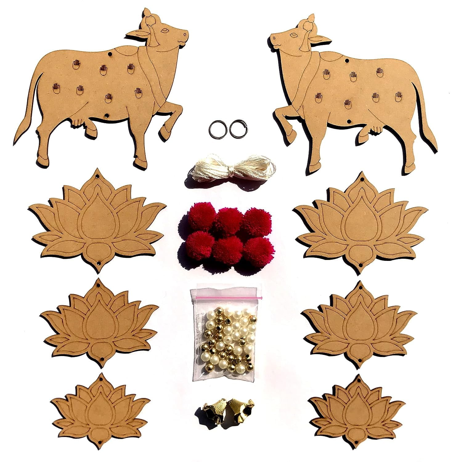 Pichwai Painting MDF Cutouts, Pichwai Cow Cutouts, Art and Craft kit ...