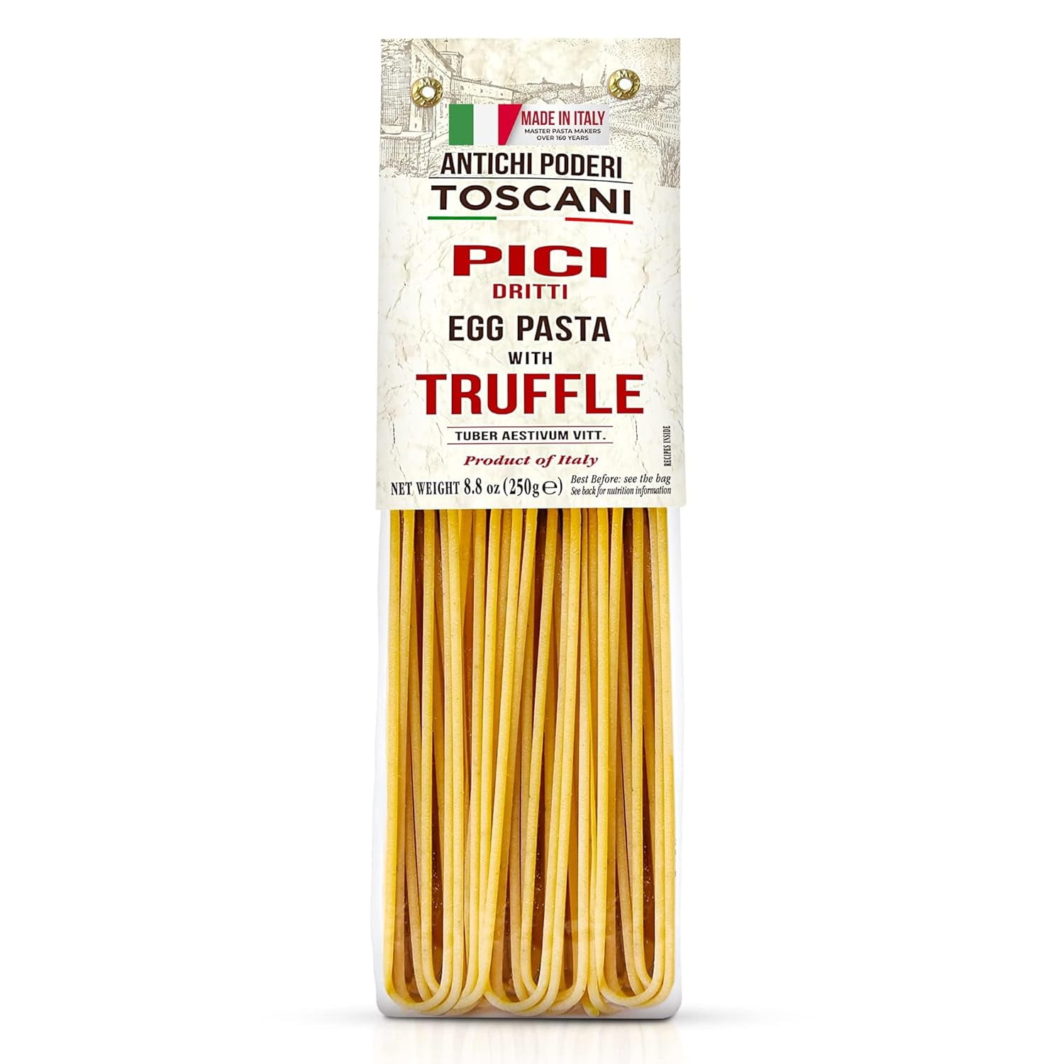 Pici Pasta Noodles - Premium Egg Pasta With Truffle, Italian Pasta from ...