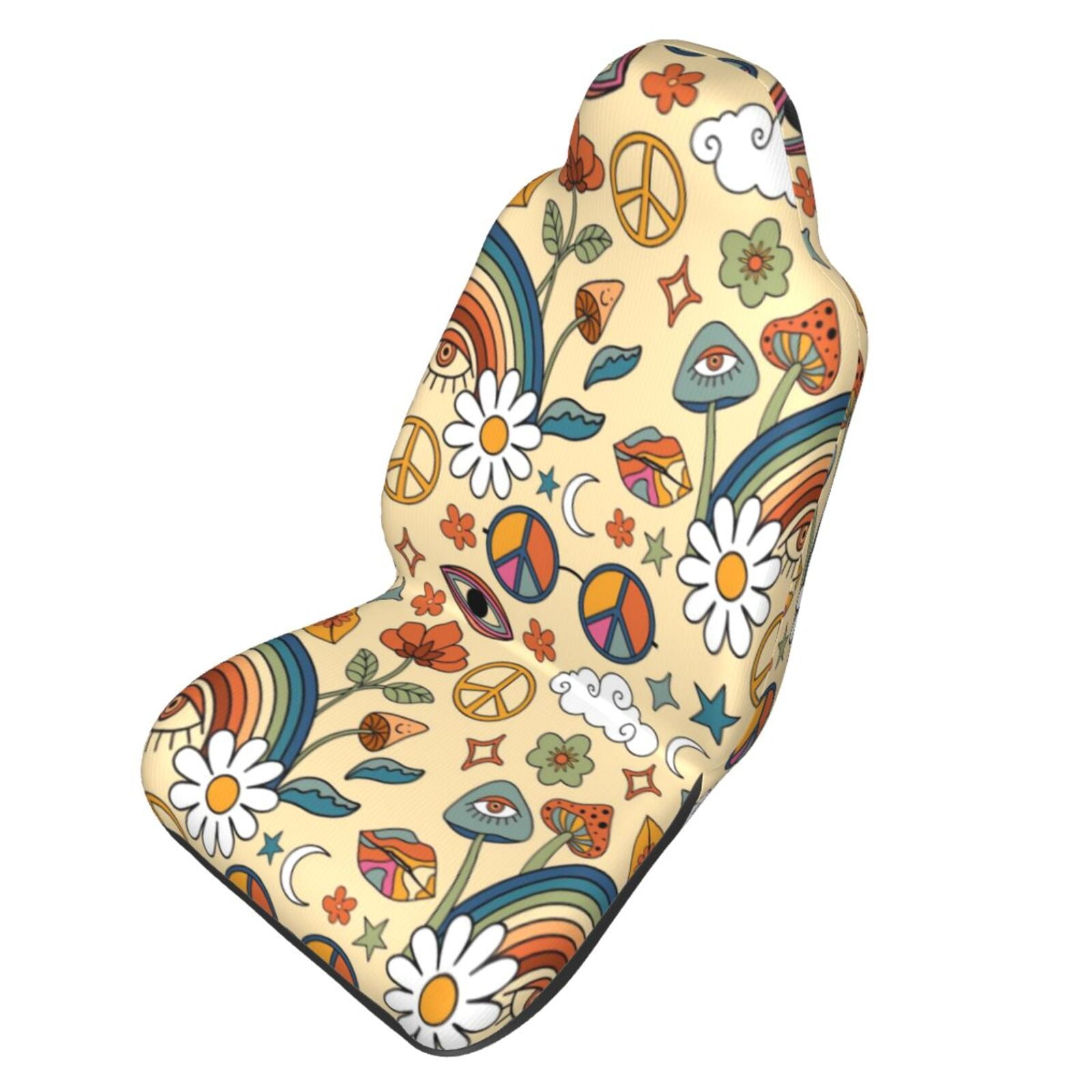 Picia 70s Hippie Style Print Waterproof Sweating Car Seat Cover for ...