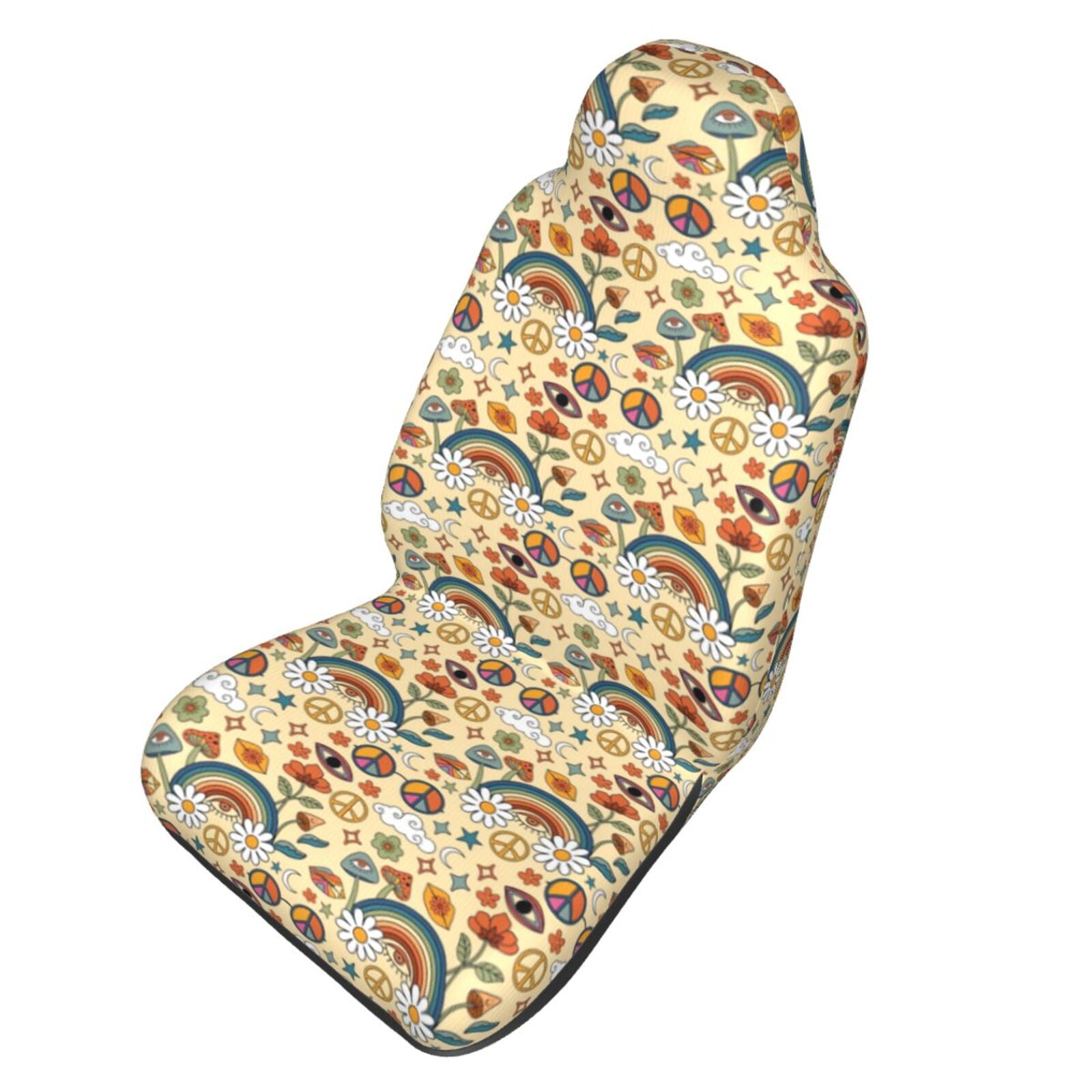 Picia 70s Hippie Style Print Waterproof Sweating Car Seat Cover for ...