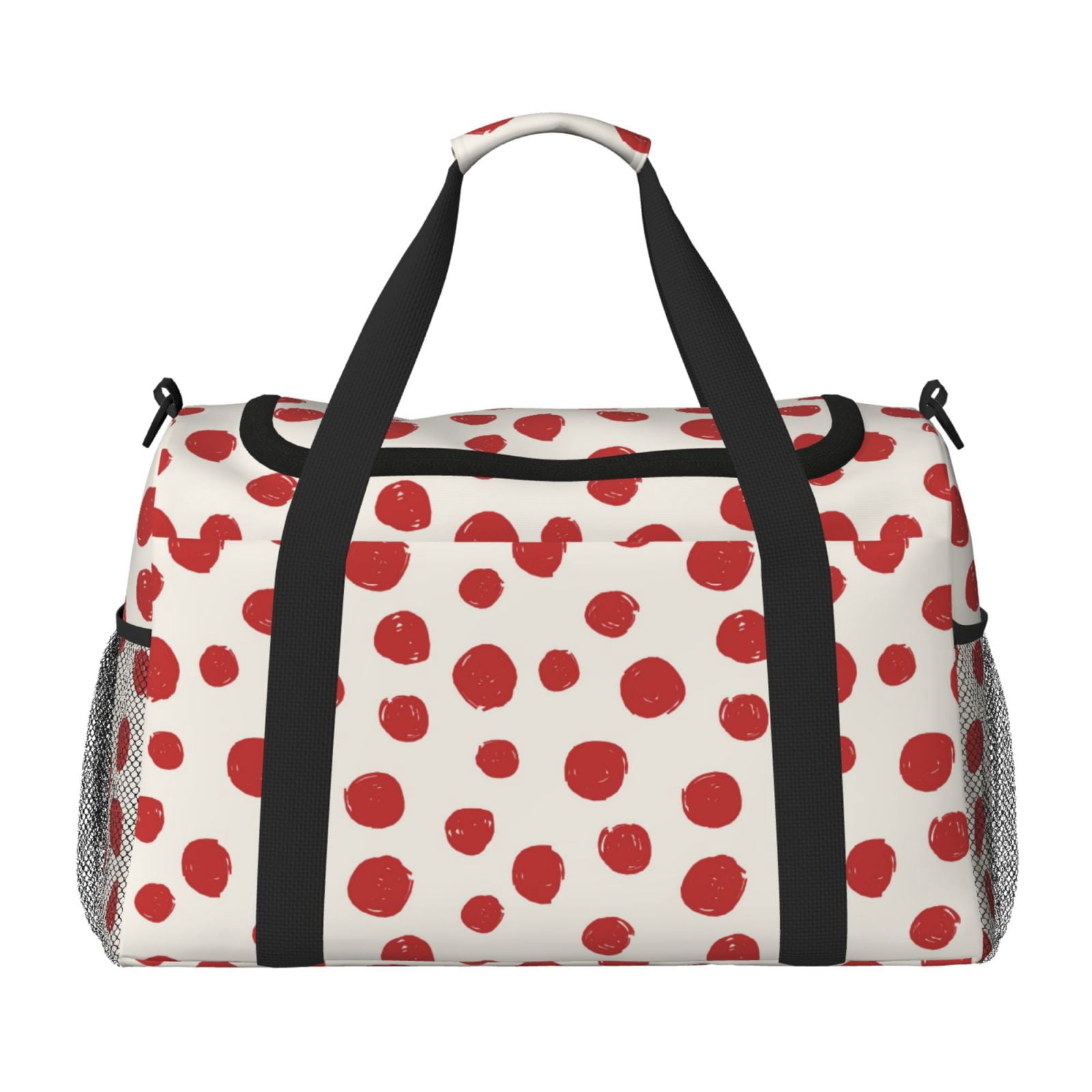 Picia Abstract Red Polka Dot Print Travel Duffle Bag,Weekender Bags for ...