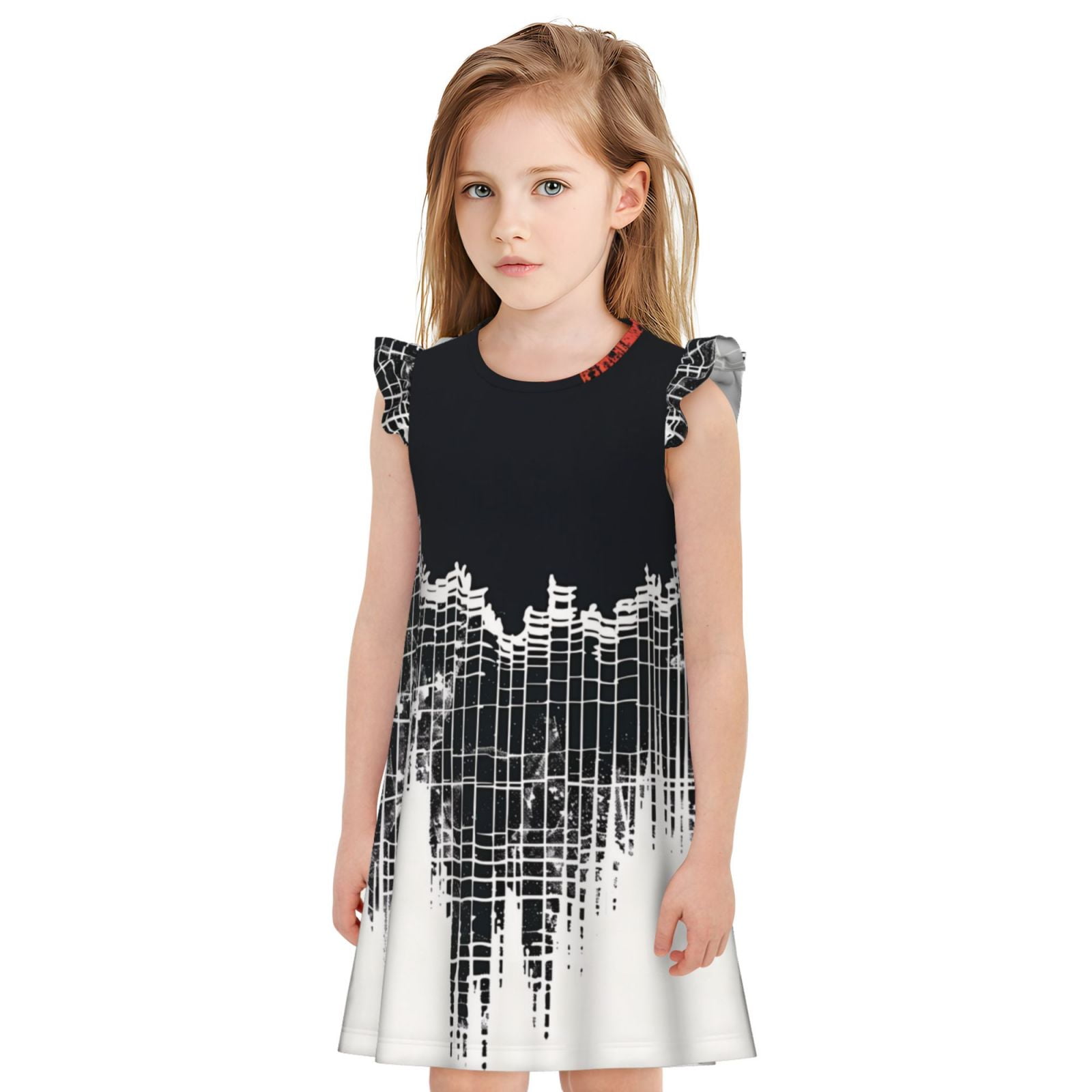 Picia Abstract Red Sun Design Pattern Girls Nightgowns,Unicorn Dress ...