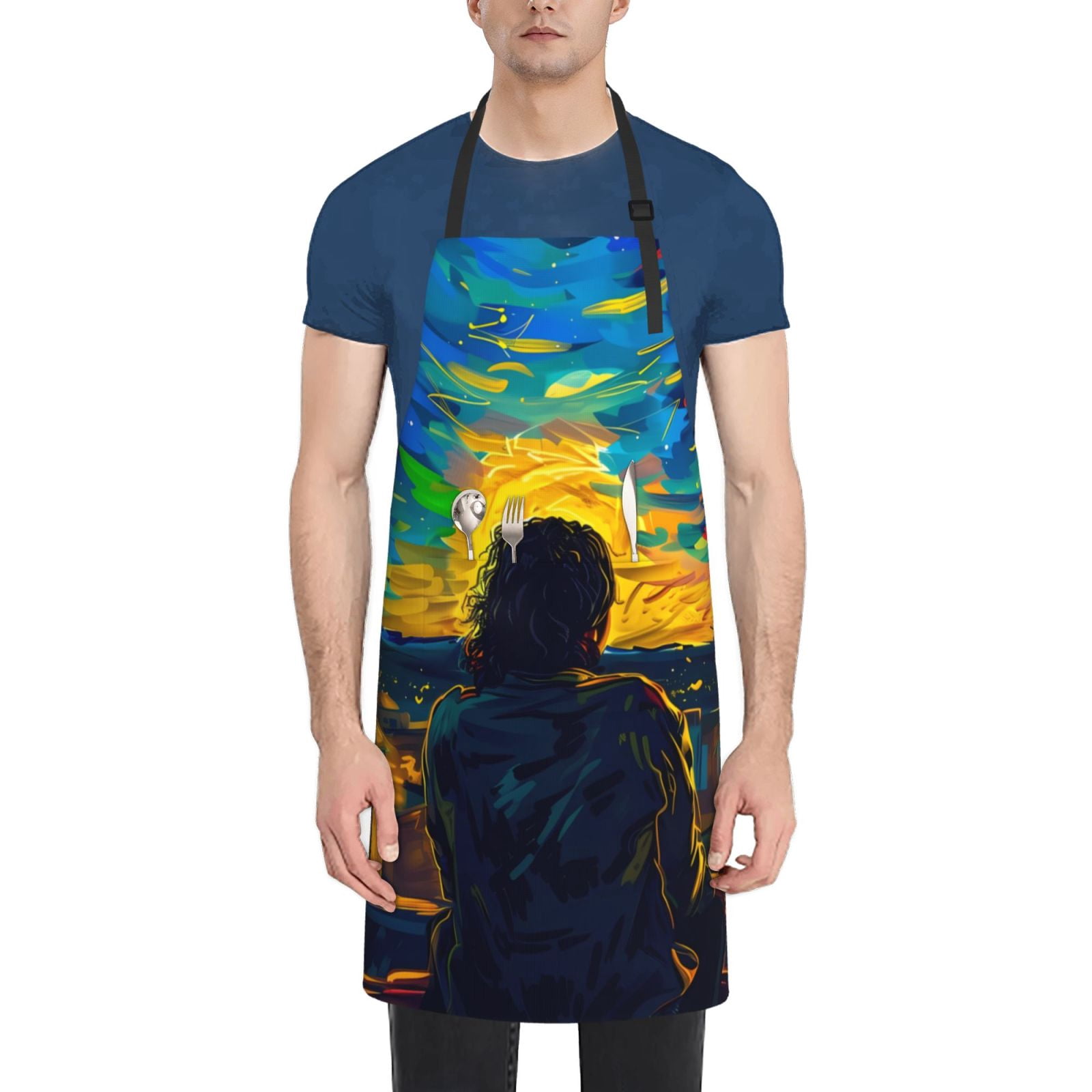 Picia Abstract Starry Sky Waterproof Apron for Unisex Adult ...