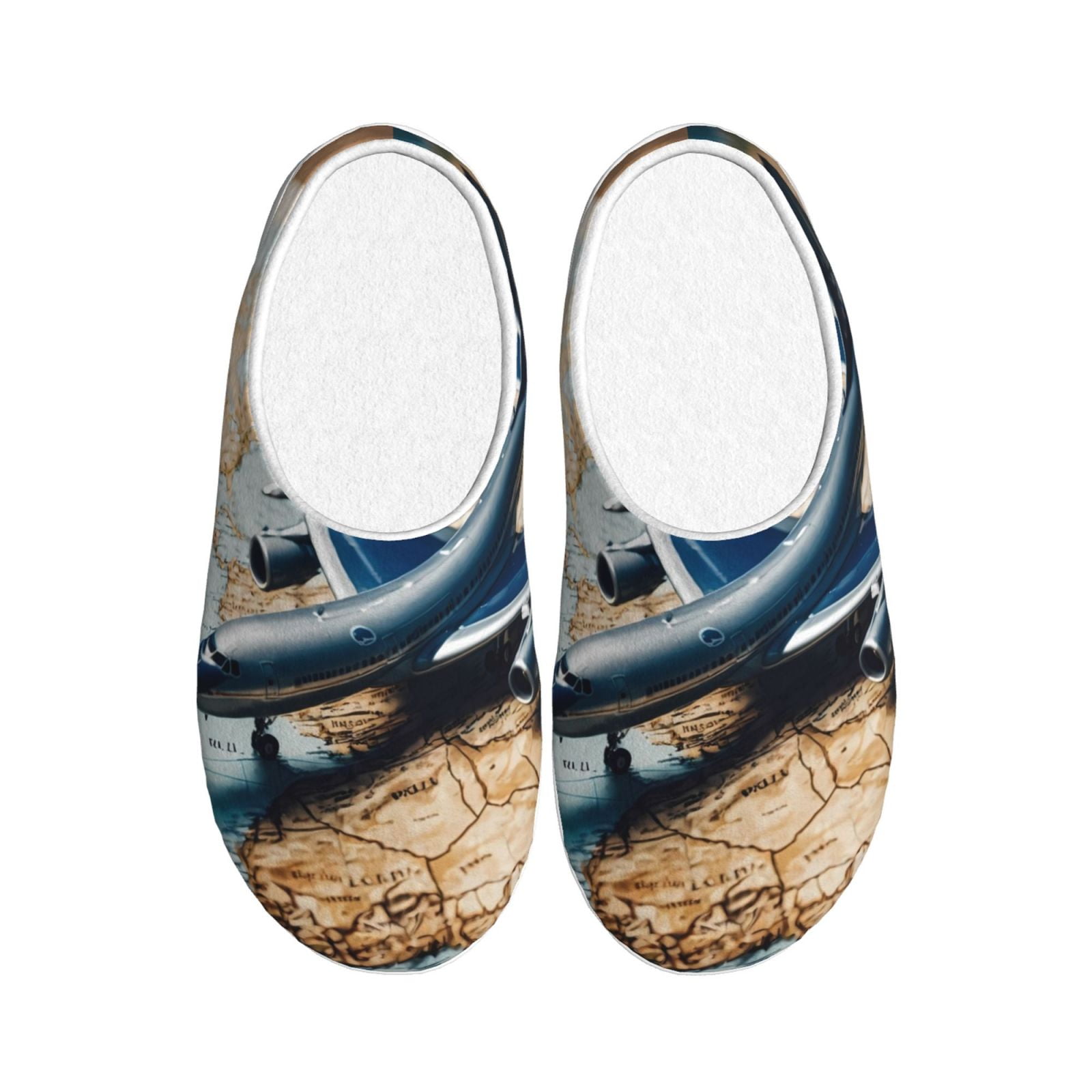 Picia Airplane World Map Adventure for Women's Lamb-hug Comfy Fleece ...