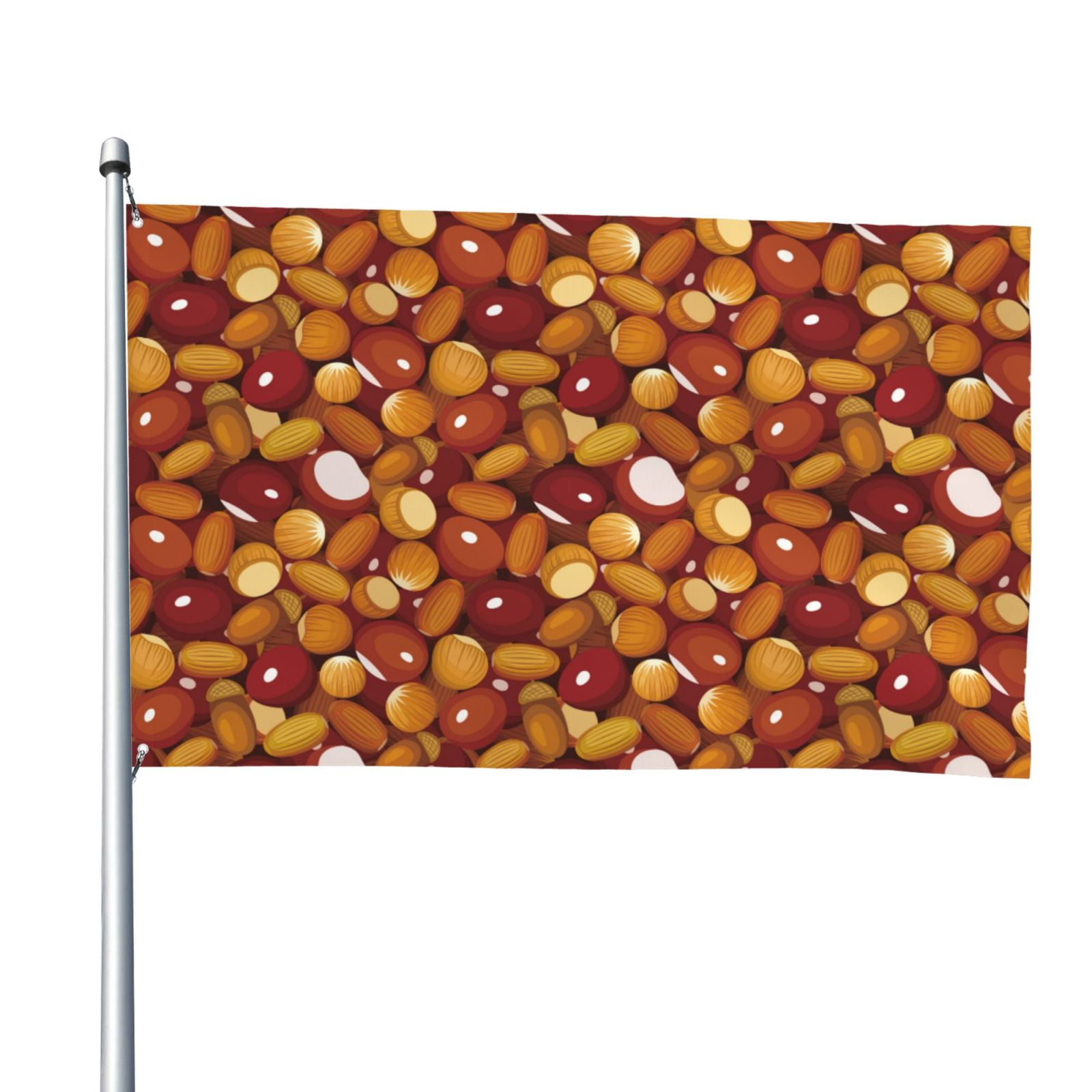 Picia Almond Nuts Printed Flag ,Almond Nuts Pattern Garden Flag ...