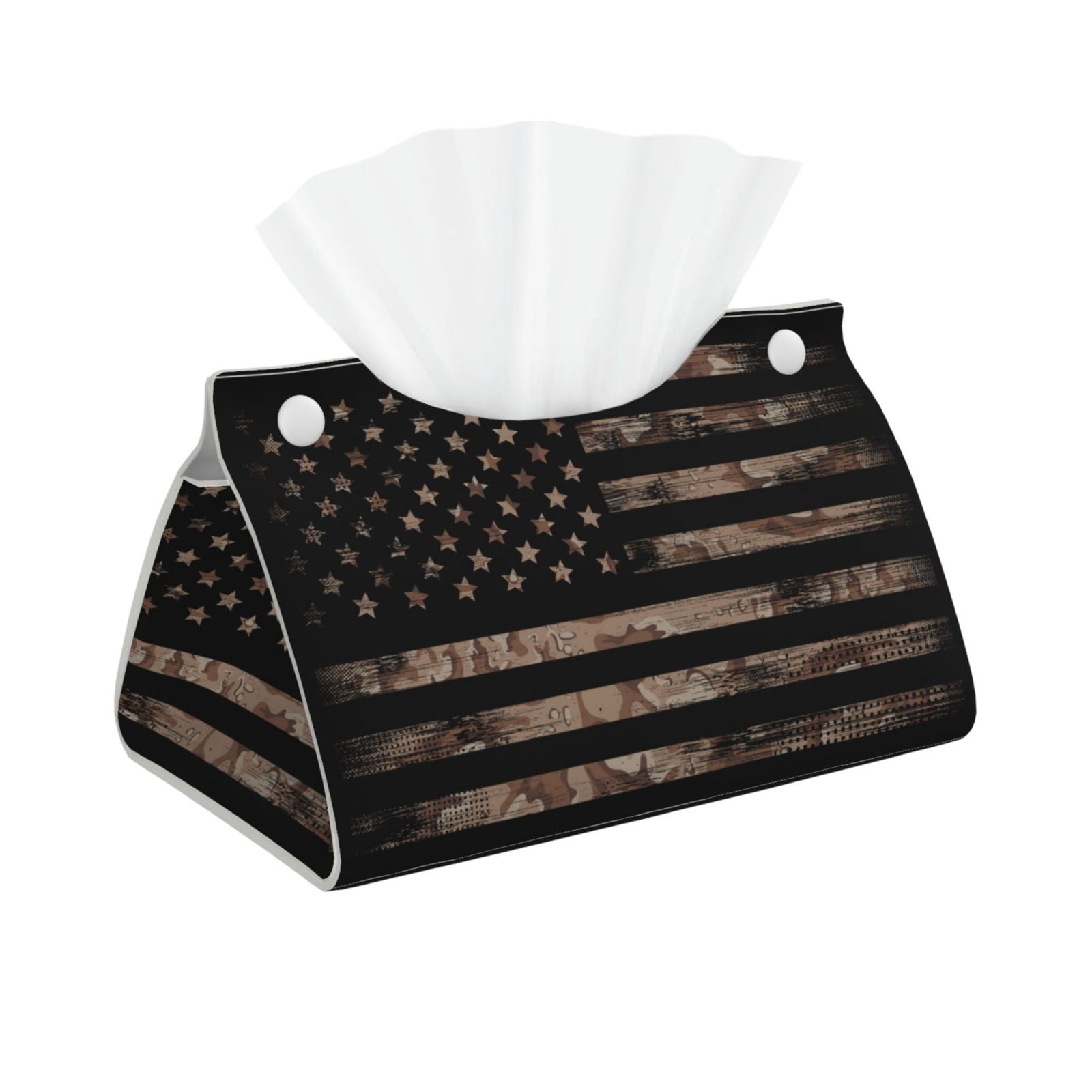 Picia American Flag with Desert Camouflage Pattern Long Tissue Box ...
