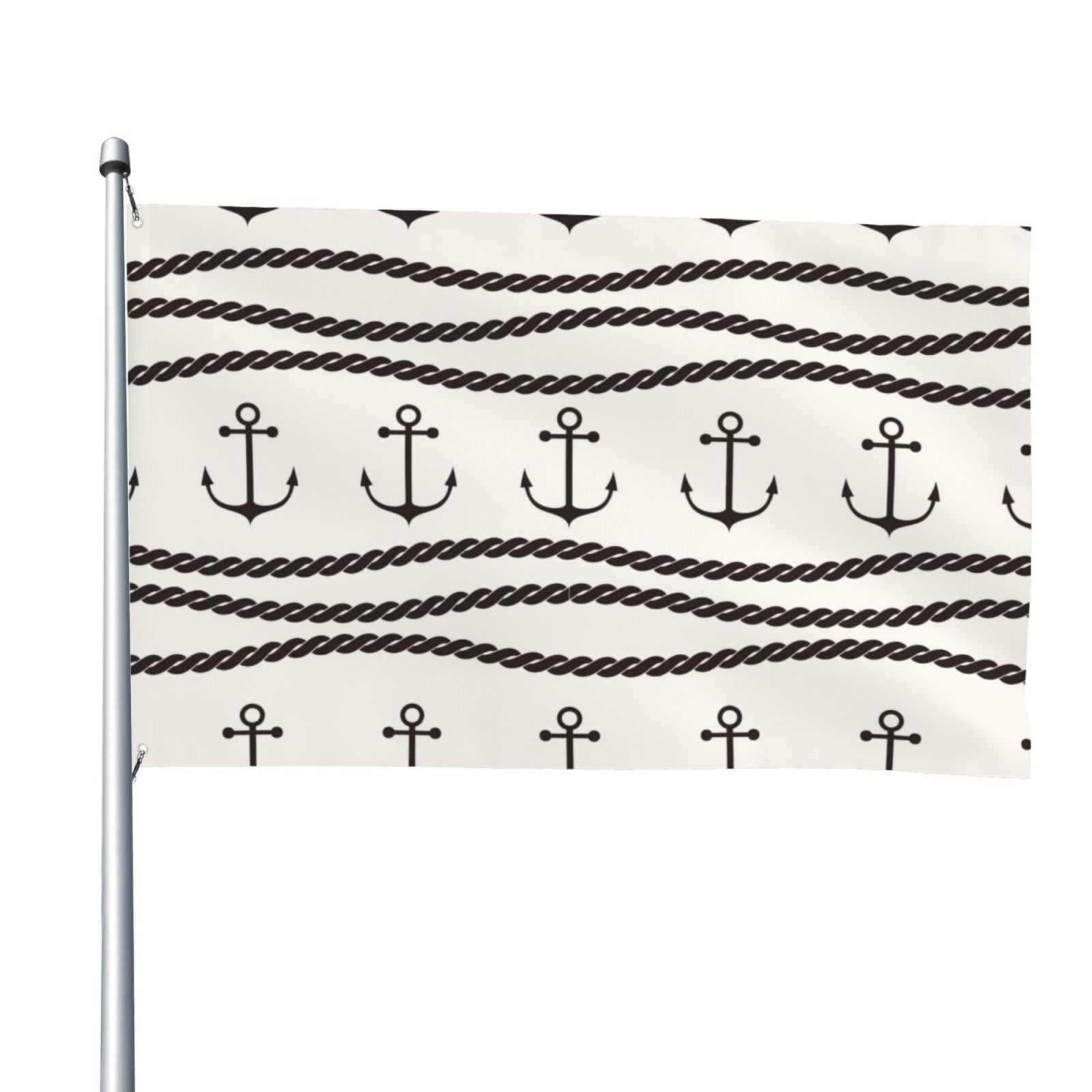 Picia Anchors and Ropes Printed Flag ,Anchors and Ropes Pattern Garden ...