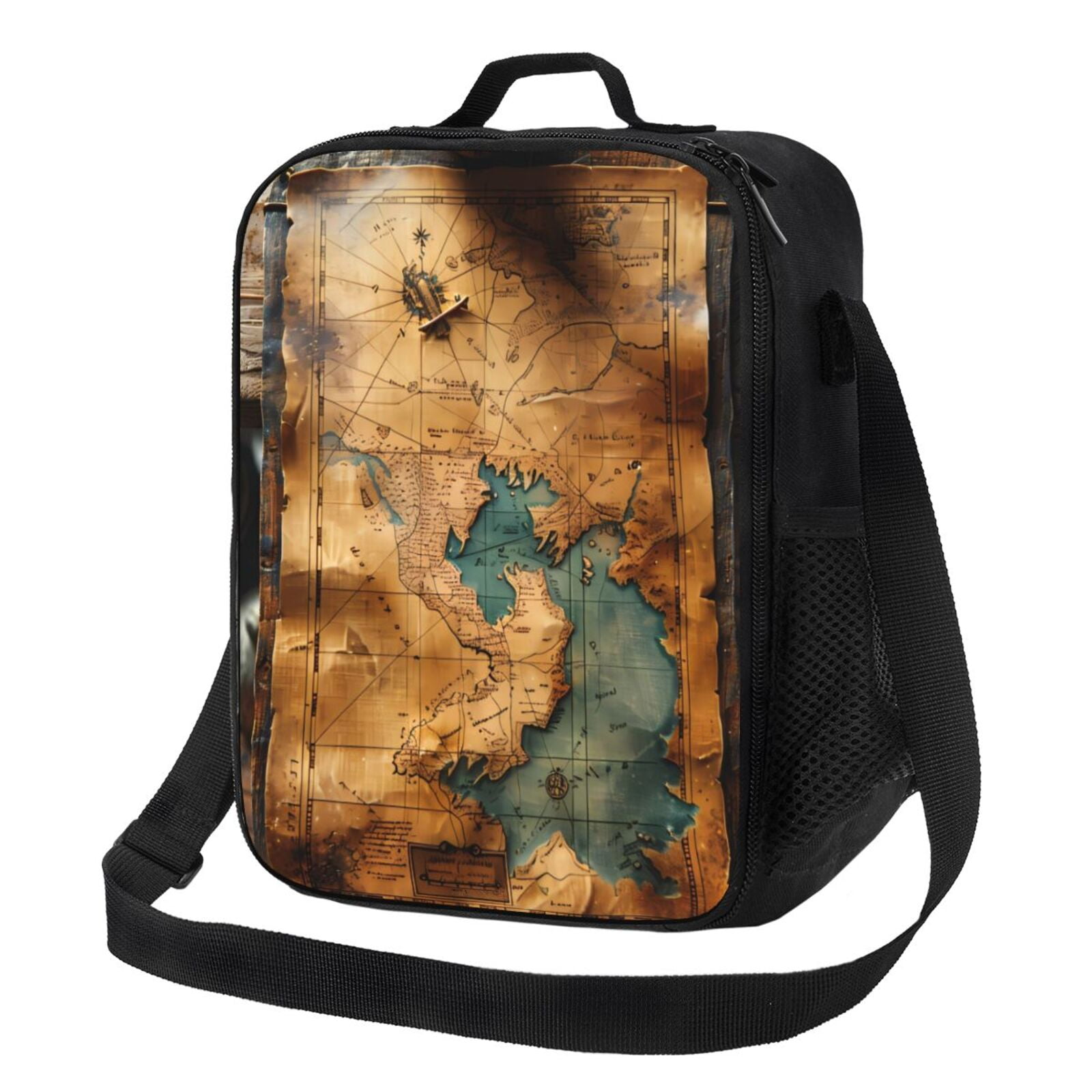Picia Antique Map Adventure Scene Lunch box Lunch bag for men women ...