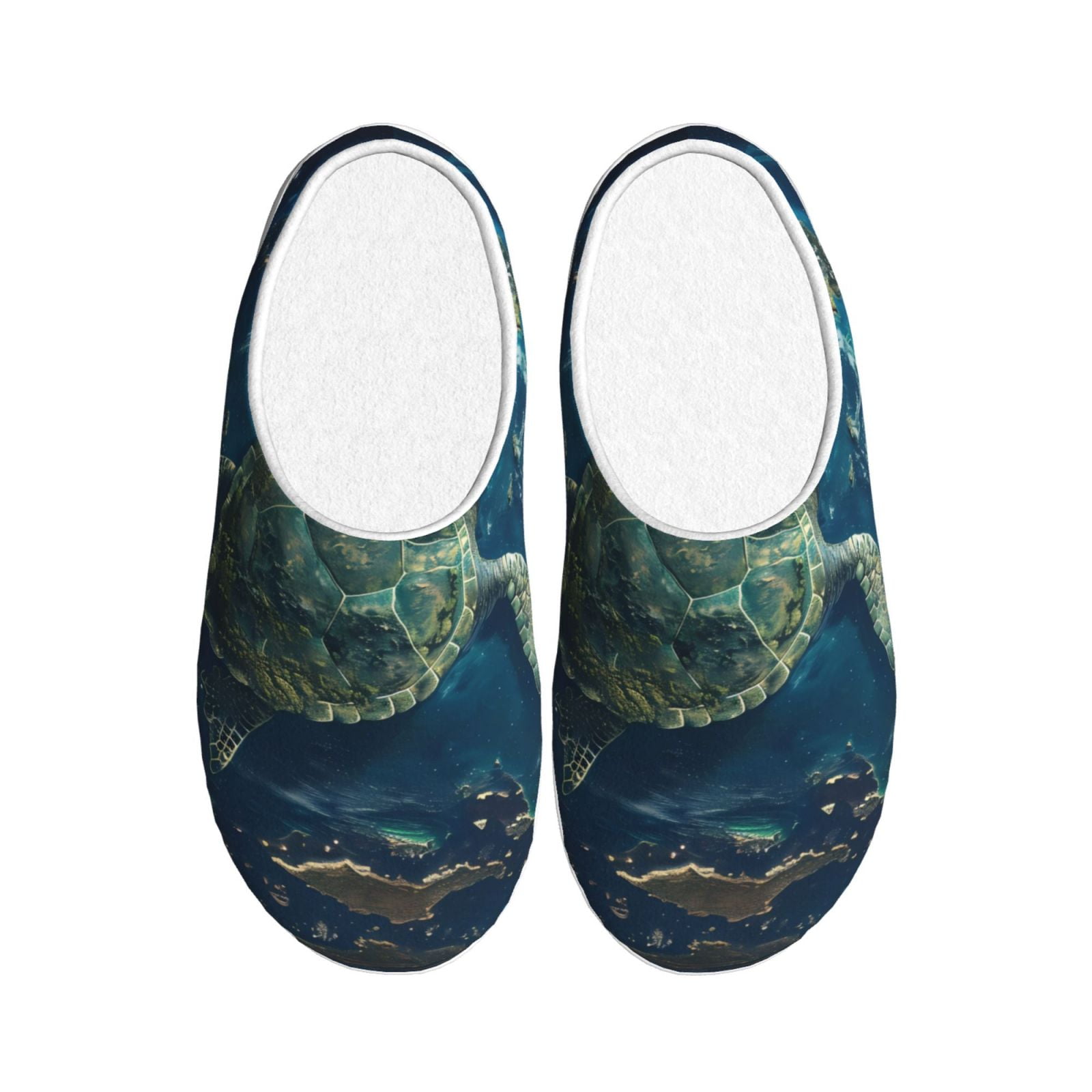 Picia Artistic Turtle Earth for Women's Lamb-hug Comfy Fleece House ...