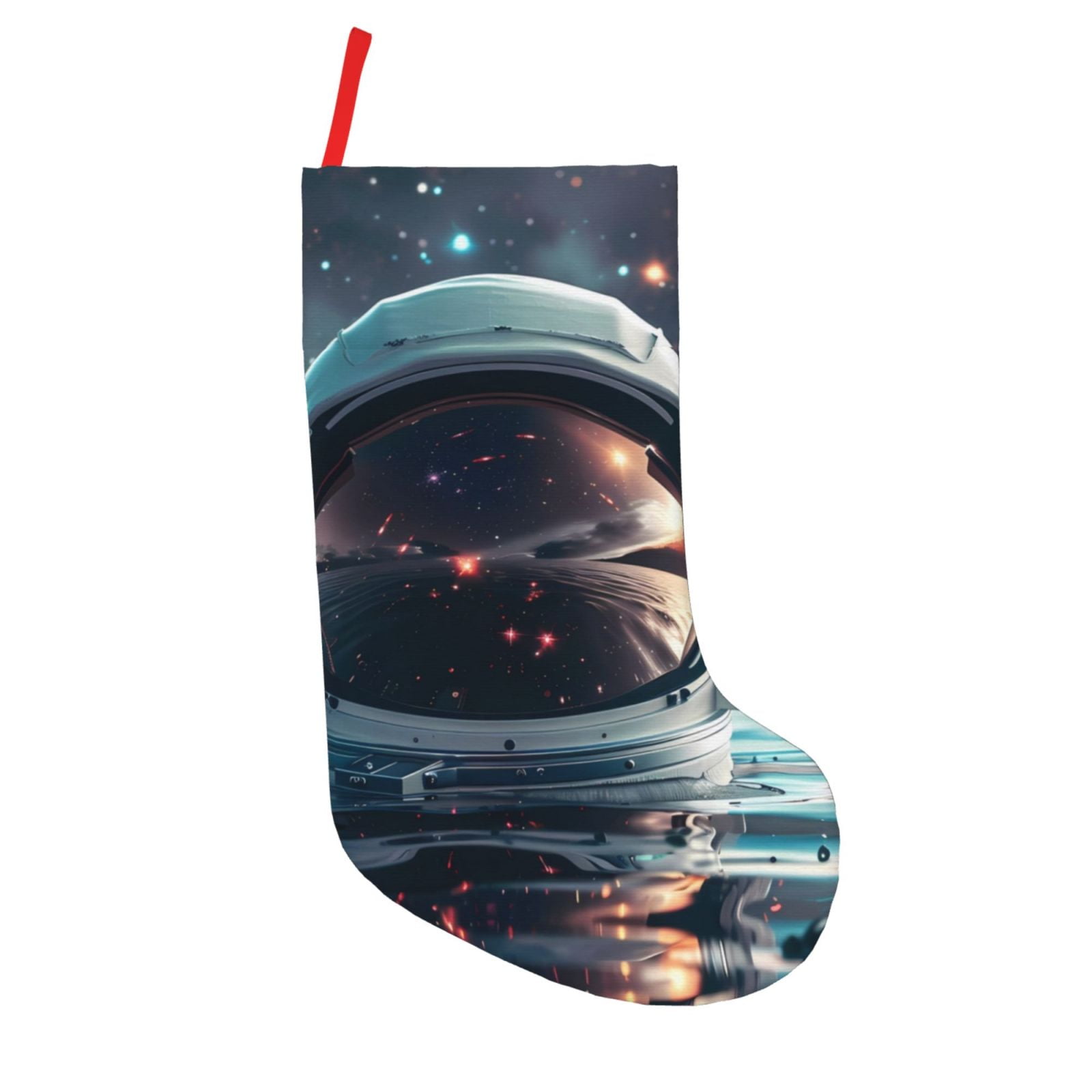 Picia Astronaut Helmet Reflections Pattern Christmas Stockings, 18 ...