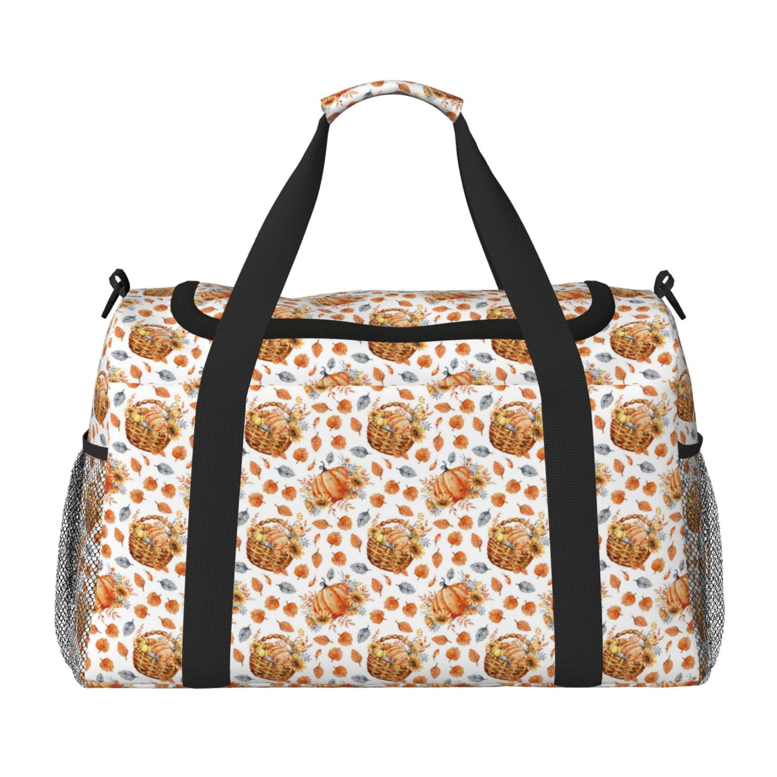 Picia Autumn Harvest Baskets Print Travel Duffle Bag,Weekender Bags for ...