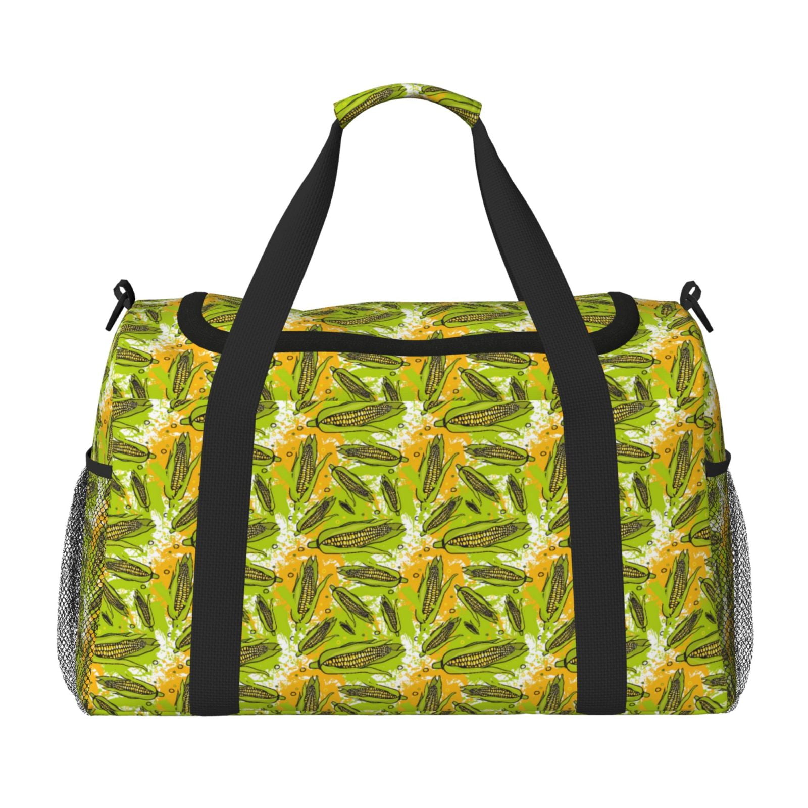 Picia Autumn Harvest Cartoon Corn Print Travel Duffle Bag,Weekender ...